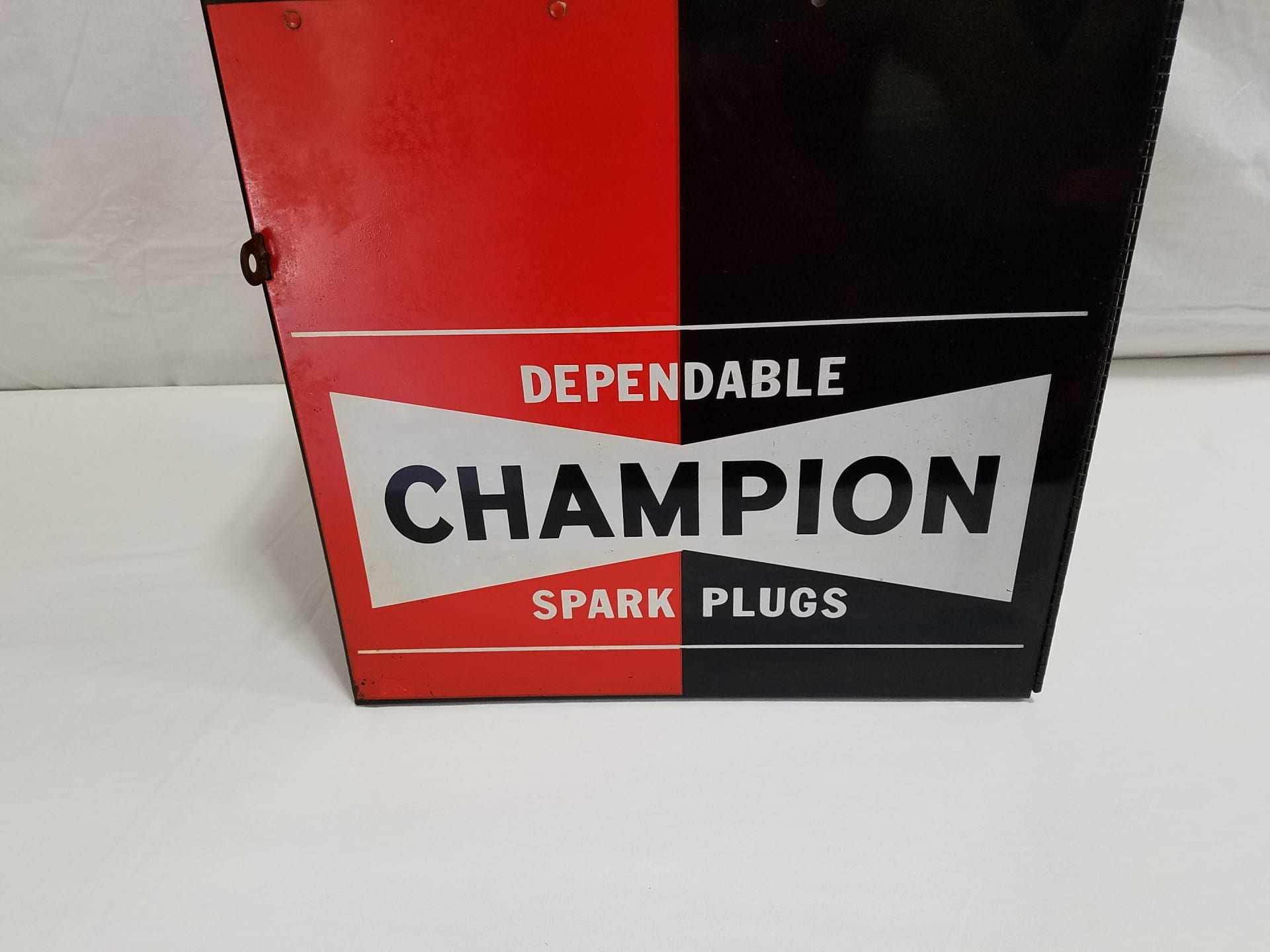 1960s-70s Champion Spark Plugs Metal Display Cabinet 18x15x8 at ...
