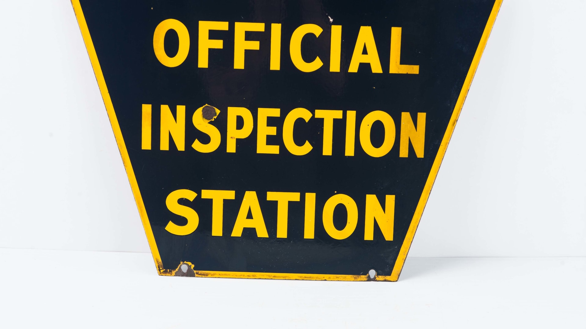 Original 1950s Pennsylvania State Inspection Station Porcelain 21x24 at ...