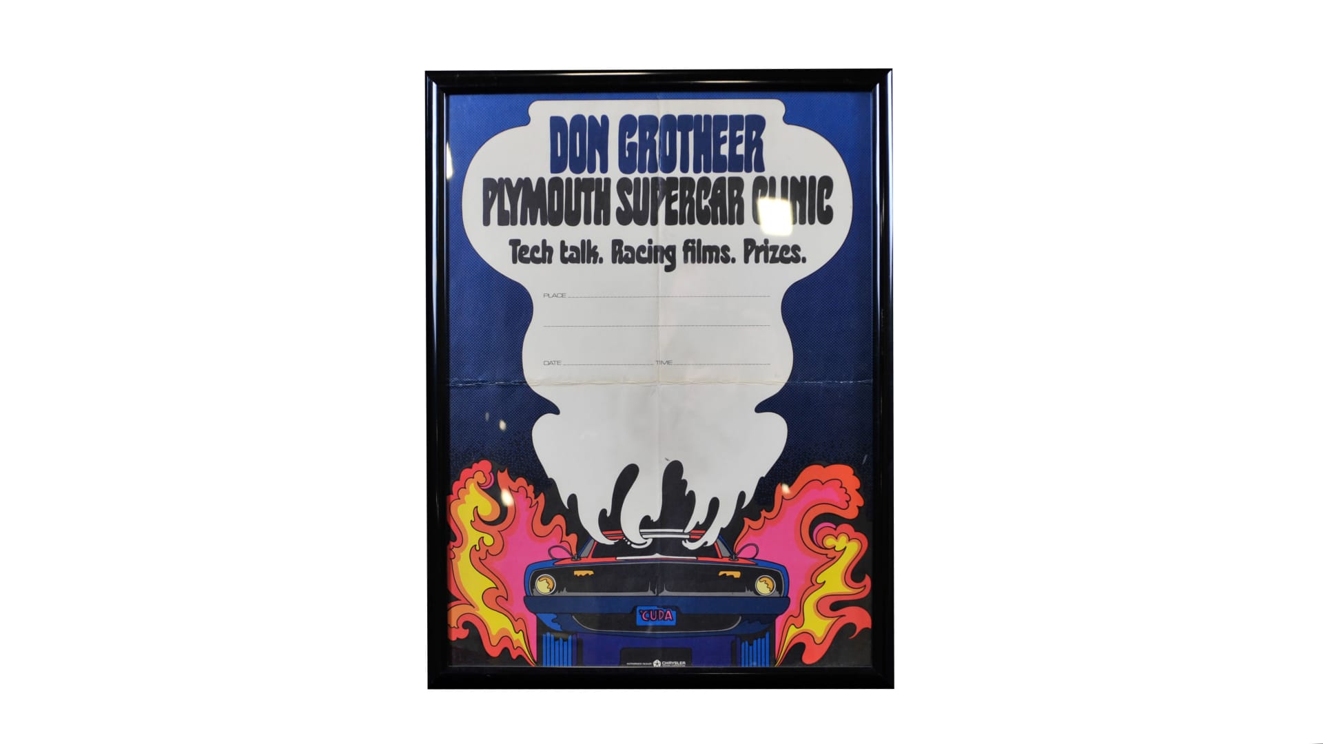 1971 Plymouth Don Grotheer Super Car Clinic, Framed Advertisement 19x25 ...