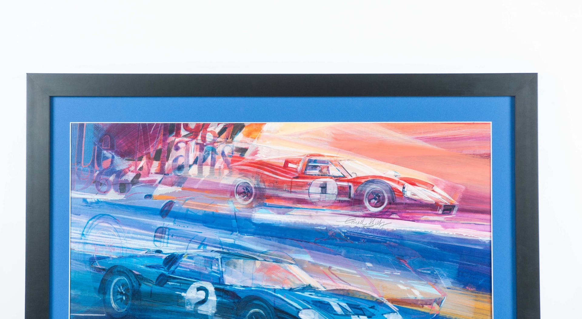 George Bartell Shelby American Le Mans GT40 Glass Framed Painting at ...
