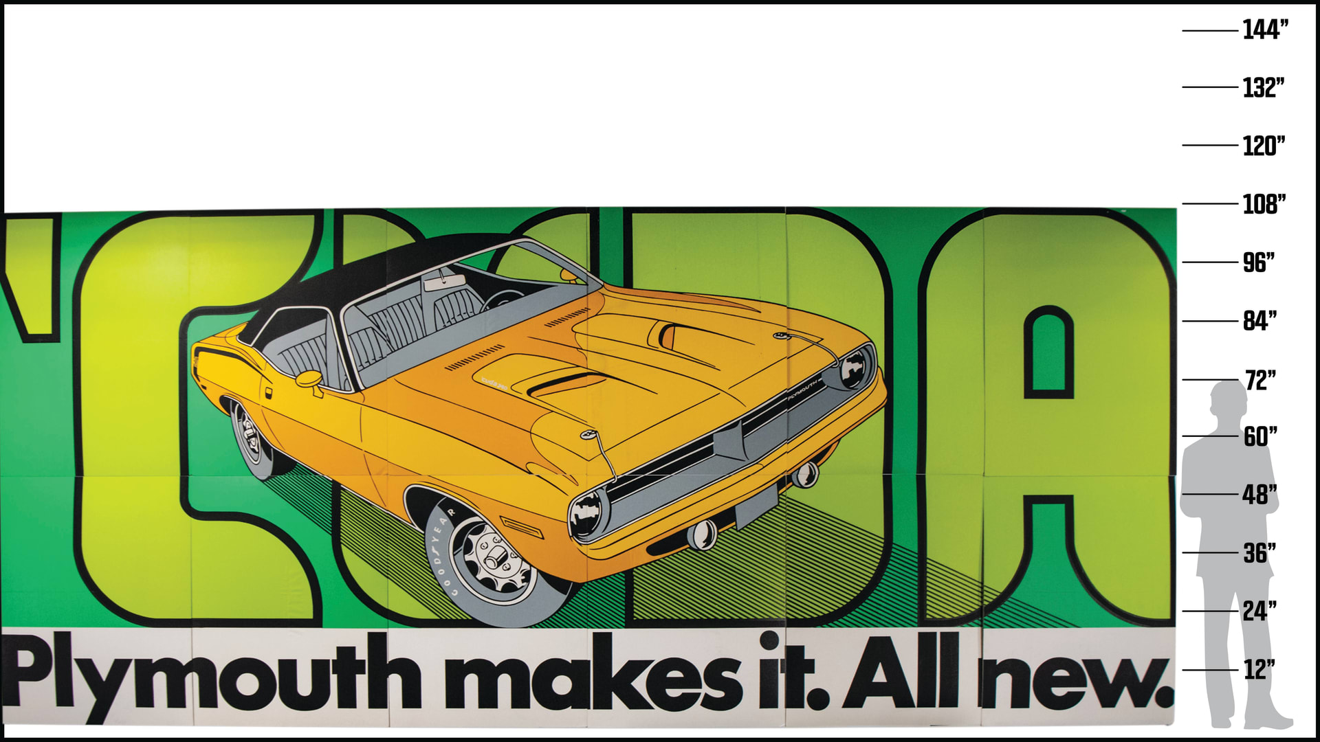 Cuda Billboard Advertisement at Indy Road Art 2022 as B394 - Mecum Auctions