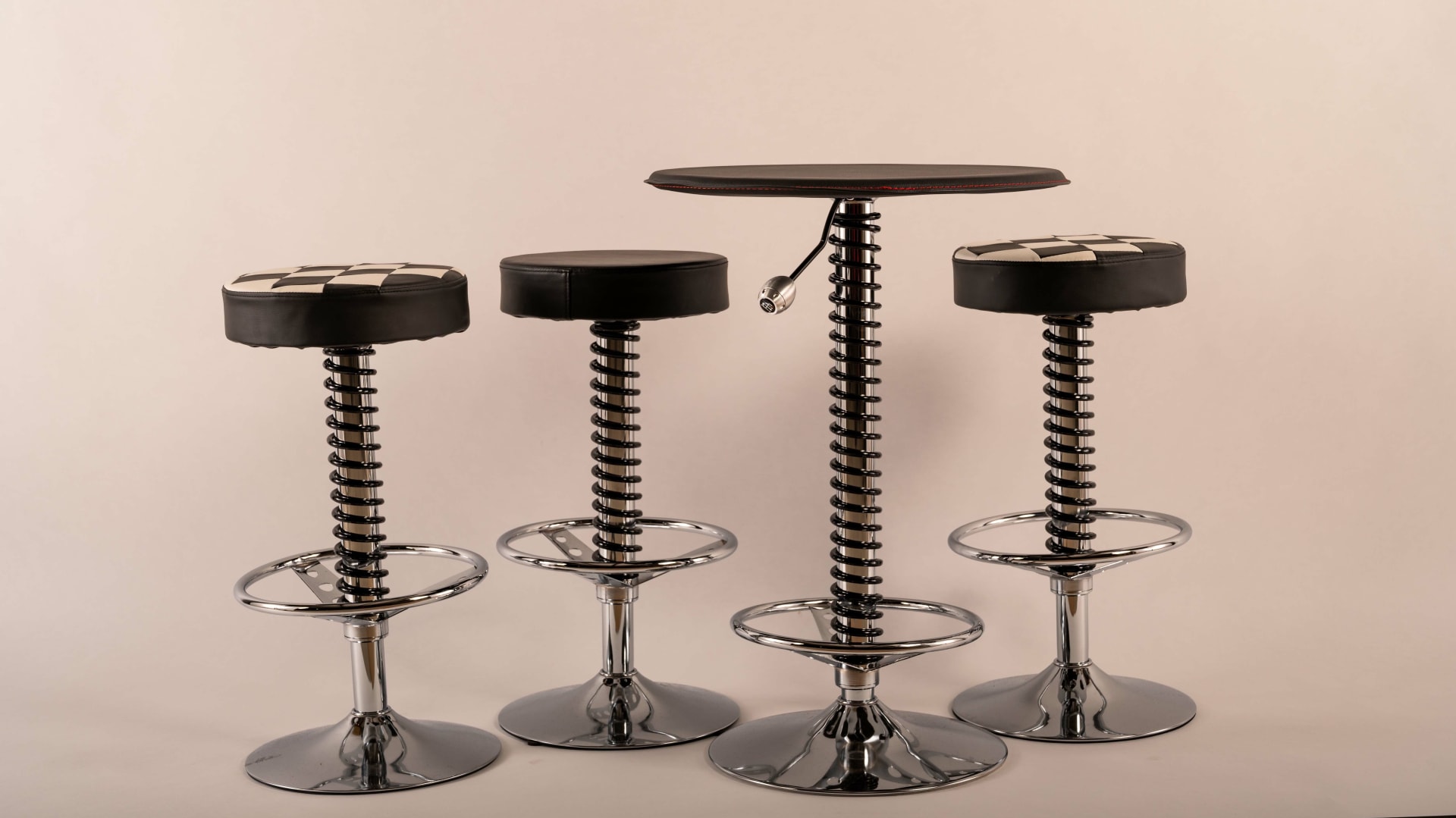 Shock Absorber Table and Stools at Indy Road Art 2022 as M420 - Mecum ...