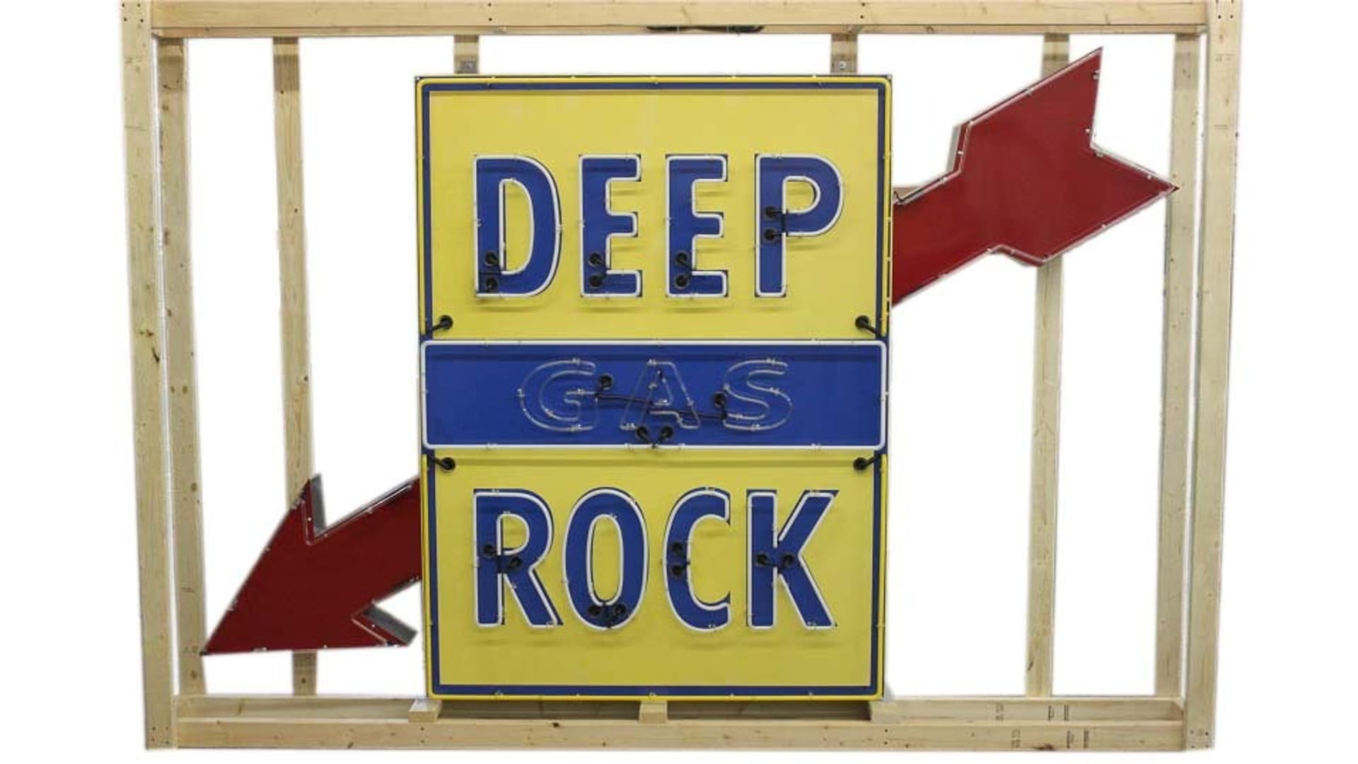 Deep Rock Gas Animated Single-Sided Porcelain Neon Sign at Indy 2022 as ...