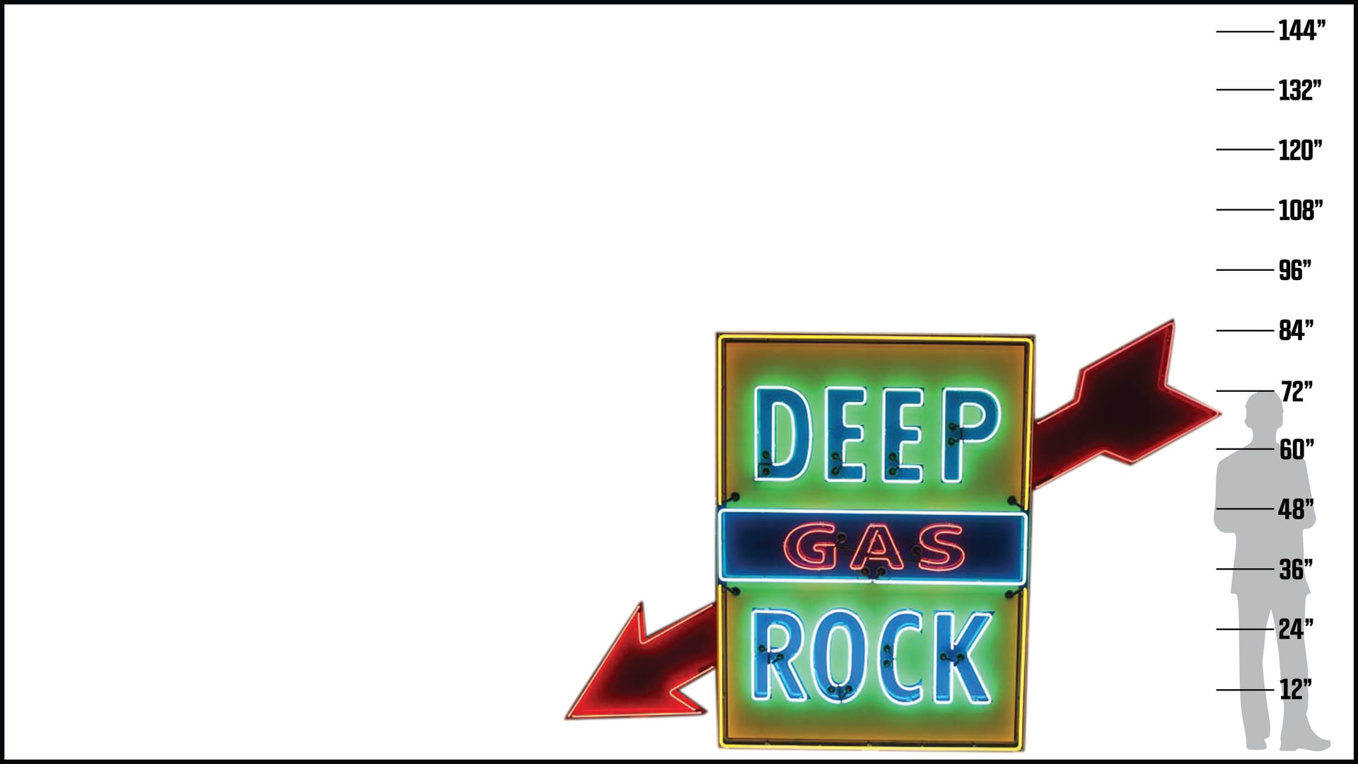 Deep Rock Gas Animated Single-Sided Porcelain Neon Sign at Indy 2022 as ...