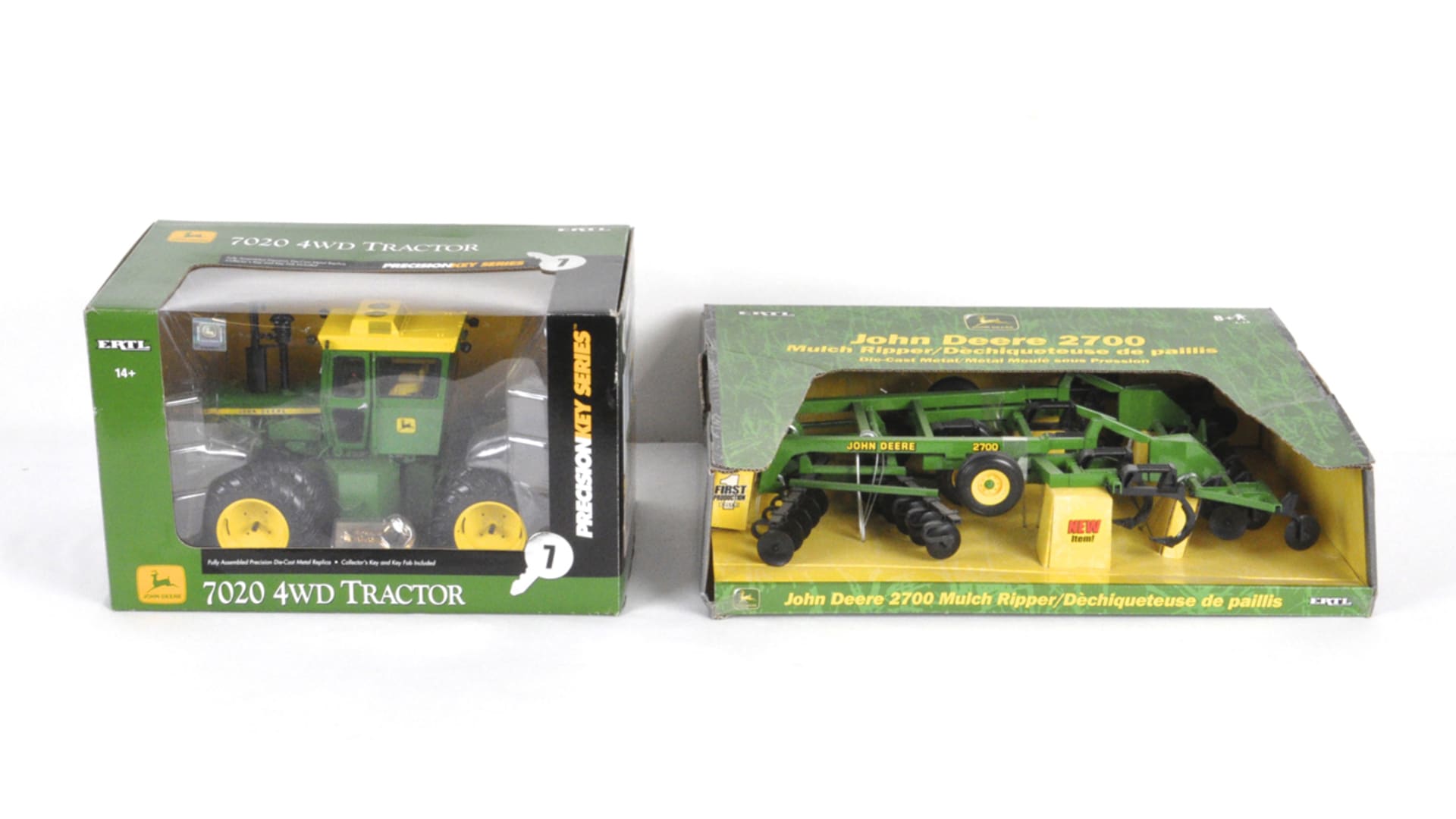 John Deere 7020 4WD Model Tractor With 2700 Mulch Ripper at The Toy ...