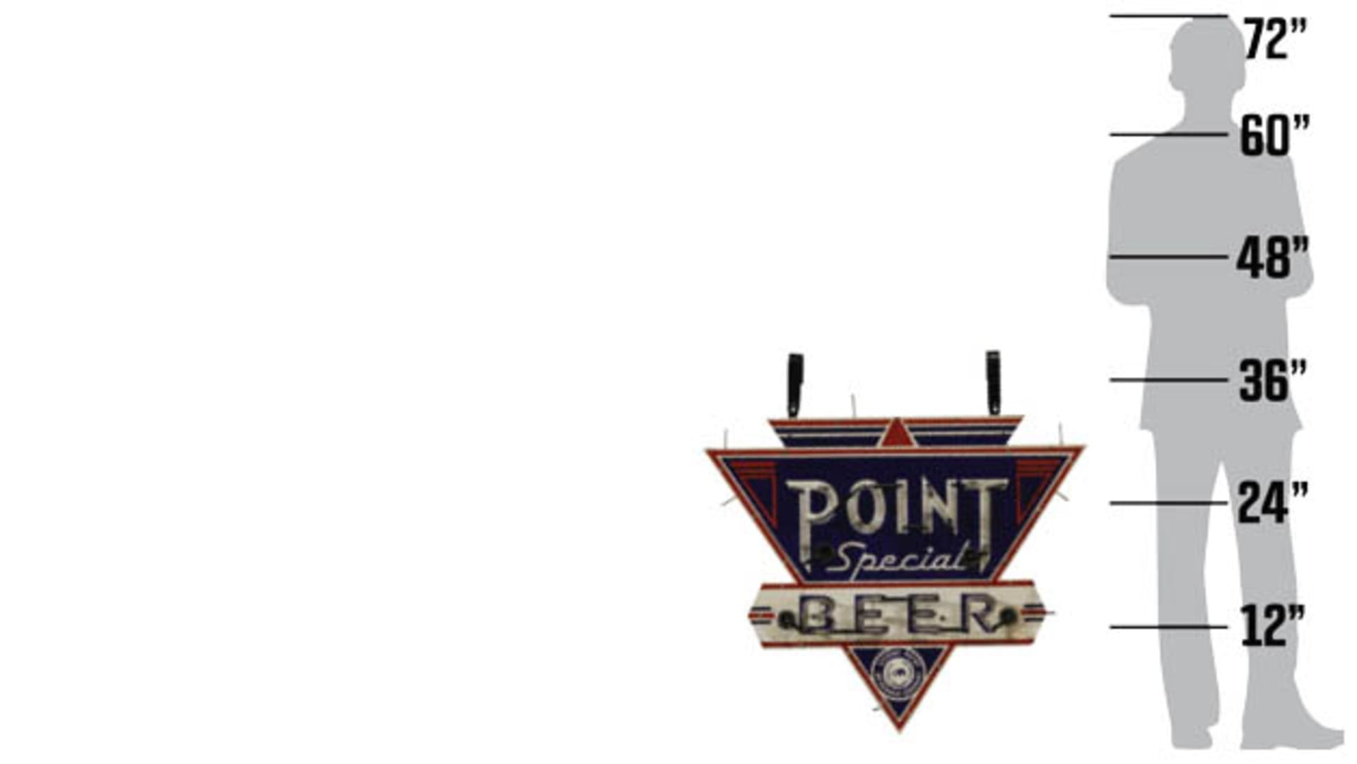 Point Special Beer 40x33x18 at The Walker Sign Collection 2015 as S130 ...