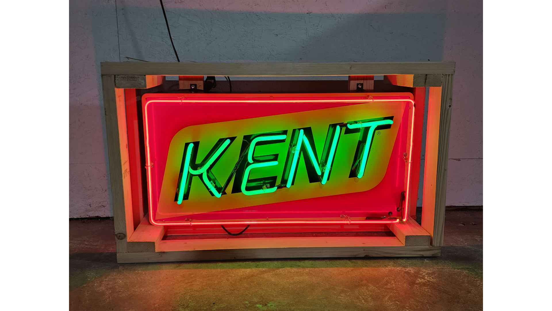 Kent Single-Sided Tin Neon Sign at Gone Farmin' Spring Classic 2023 as ...