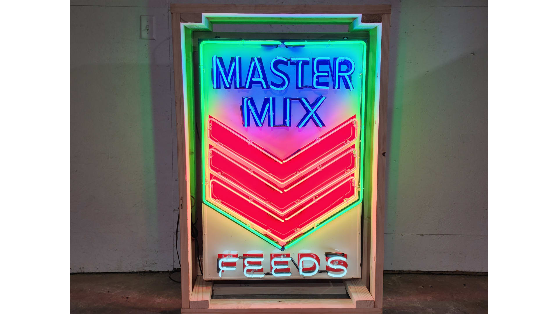 Master Mix Feeds Single-Sided Tin Neon Sign at Gone Farmin' Spring ...