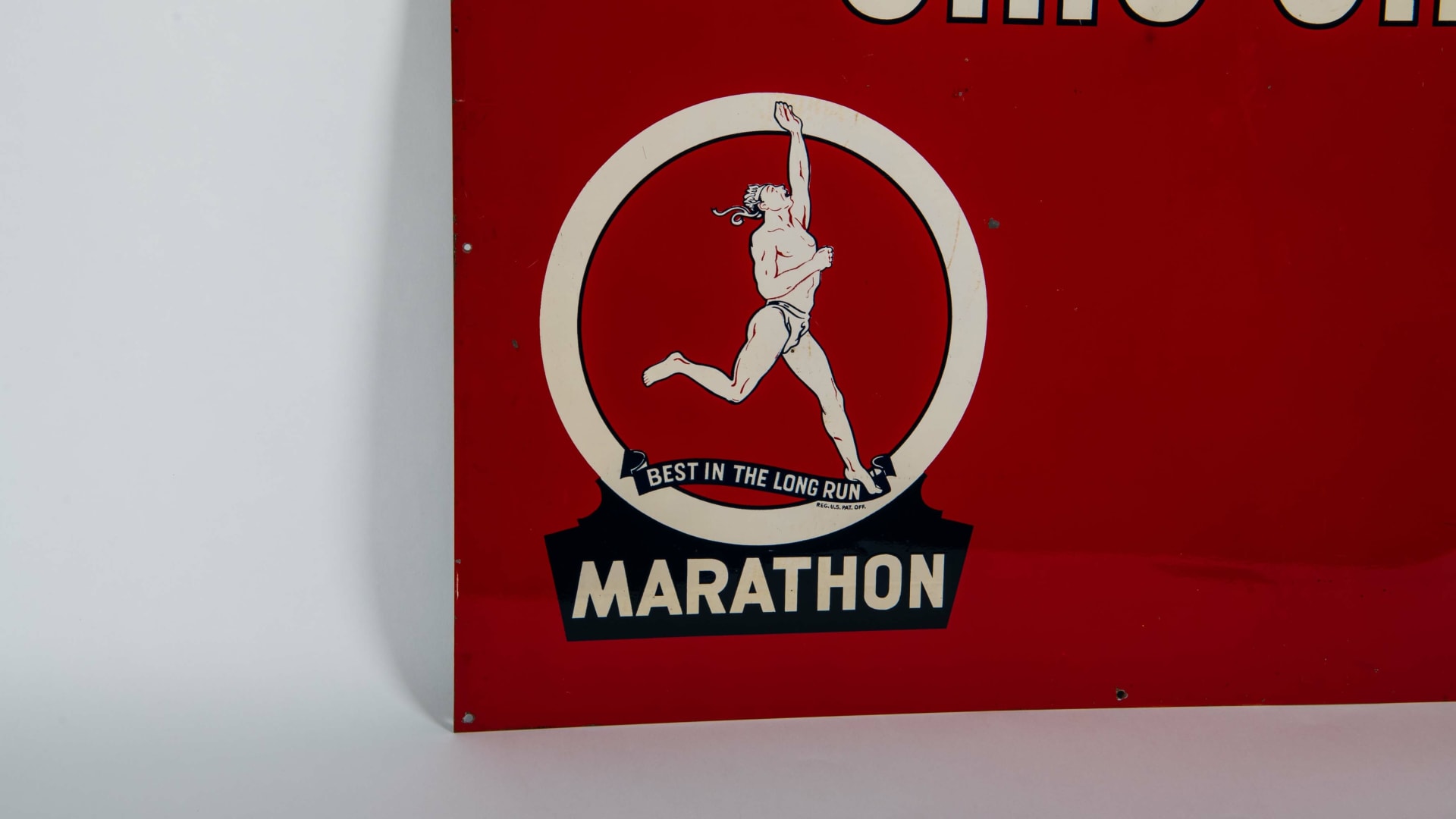 1930s-1950s The Ohio Oil Co. Marathon Single-Sided Tin Sign at Indy ...