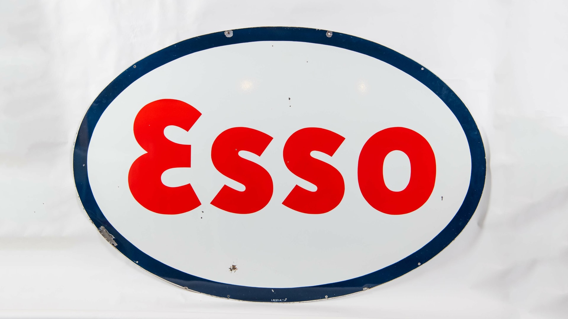 1953 Esso Double-Sided Porcelain Sign at Indy 2023 as M235 - Mecum Auctions