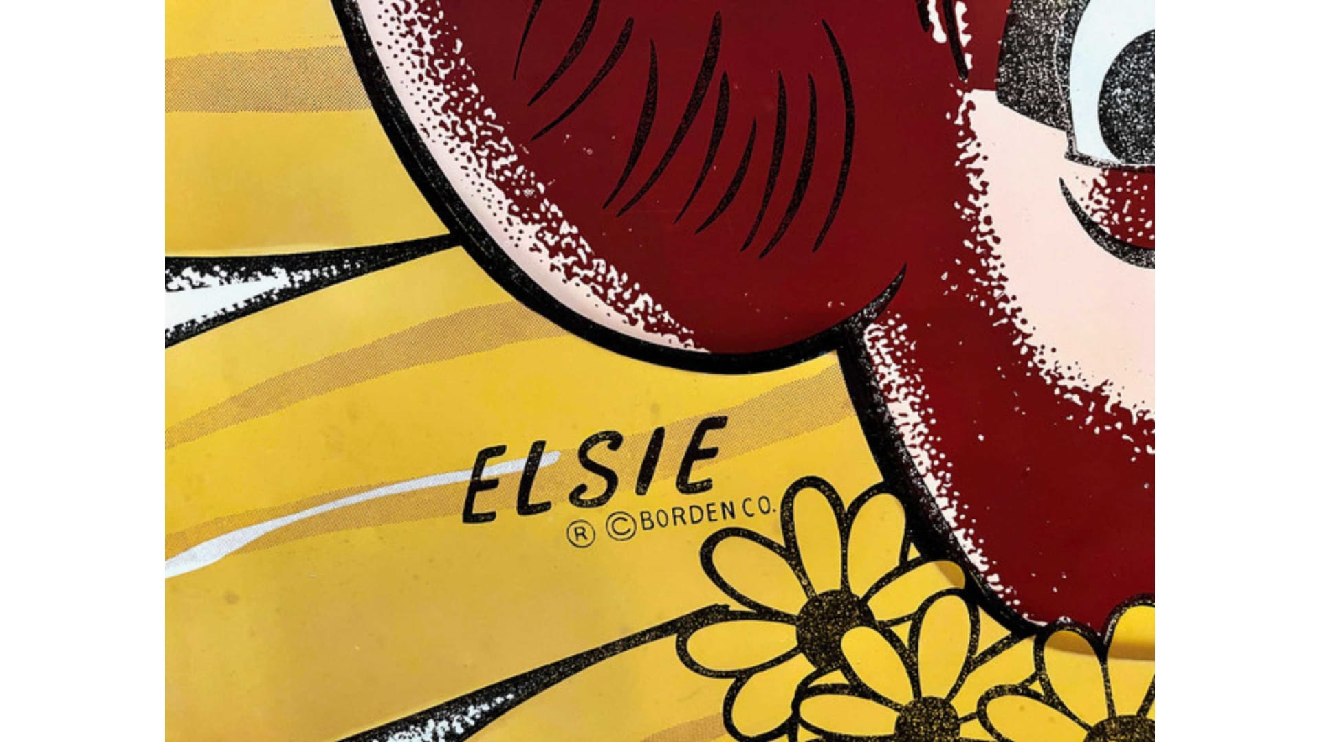 1950s Borden Milk Elsie the Cow Single-Sided Embossed Sign at Gone ...