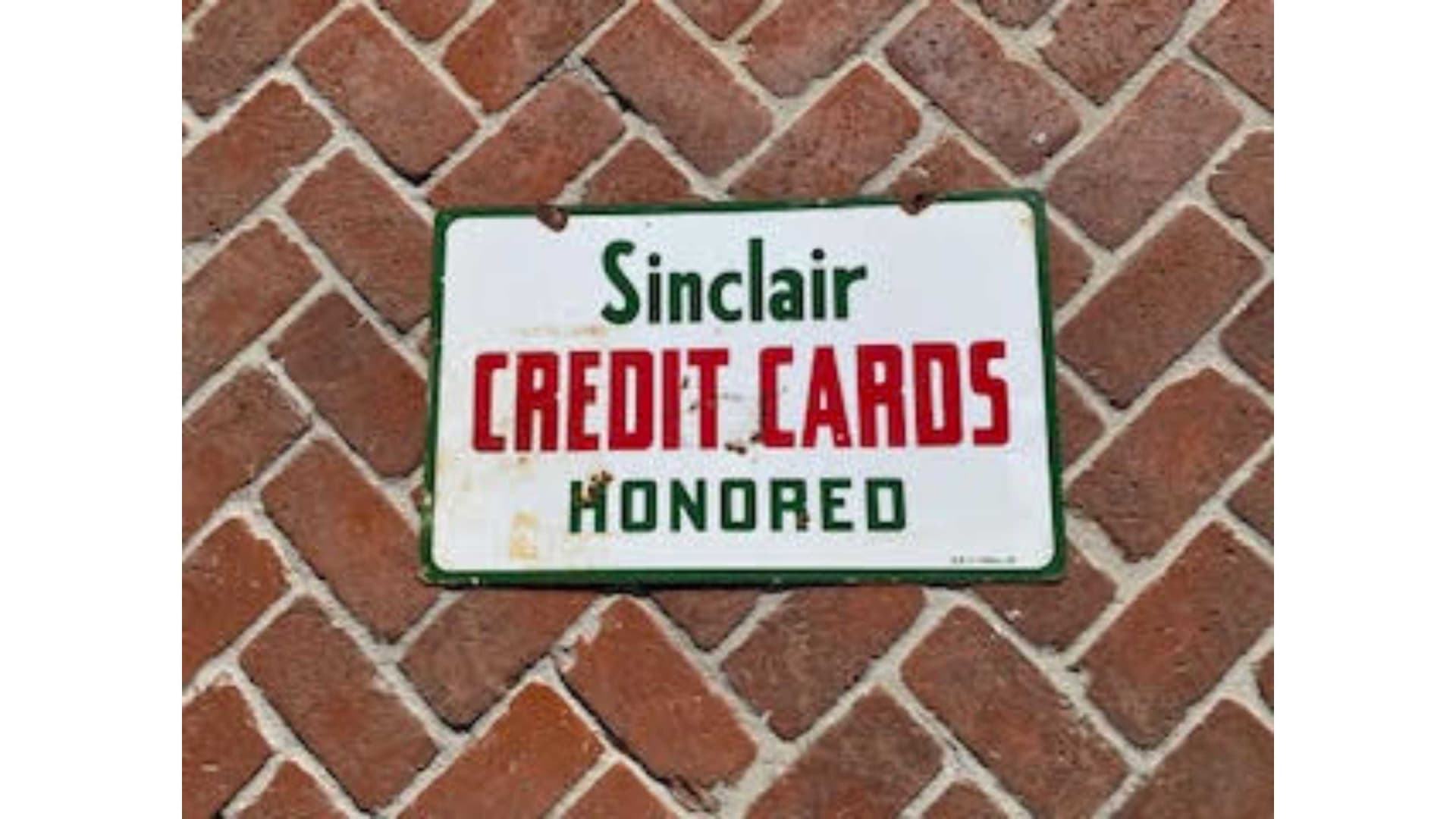 Sinclair Credit Cards Double-Sided Porcelain Sign at Glendale 2023 as ...