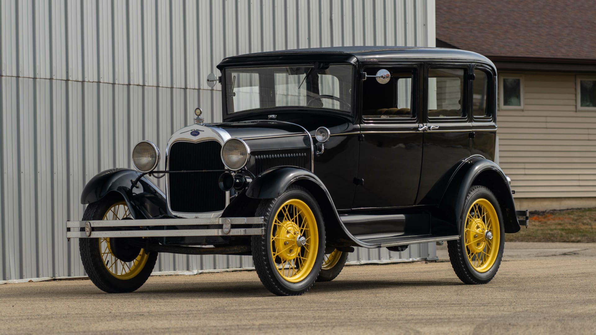 1929 Ford Model A Sedan at Indy 2023 as W65 - Mecum Auctions