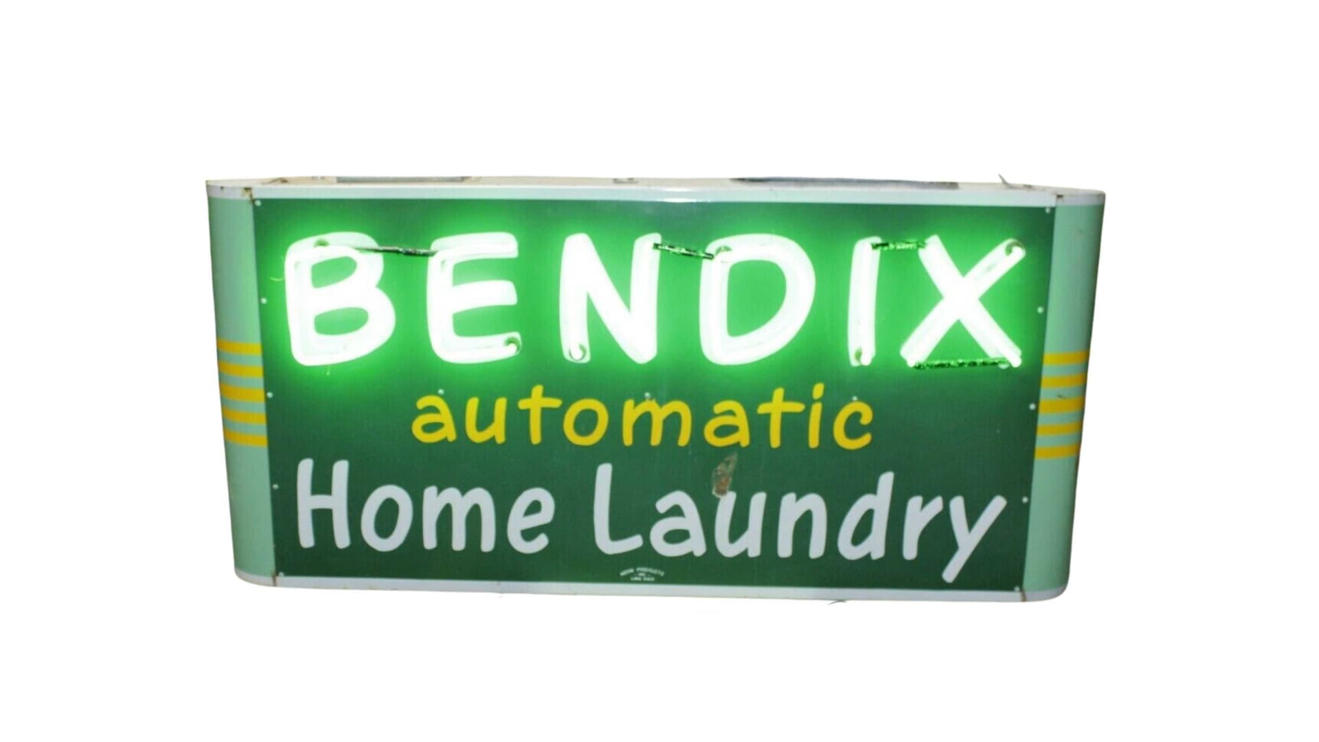 1940s Bendix Double-Sided Porcelain Sign at Indy 2023 as Z626 - Mecum ...
