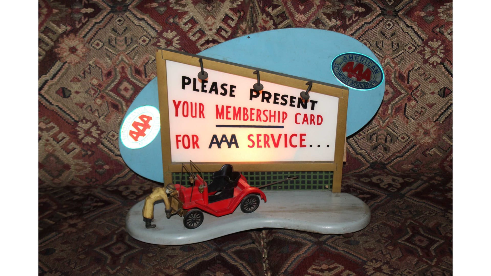 AAA Motor Club Lighted Service Station Display at Indy 2023 as M116 ...