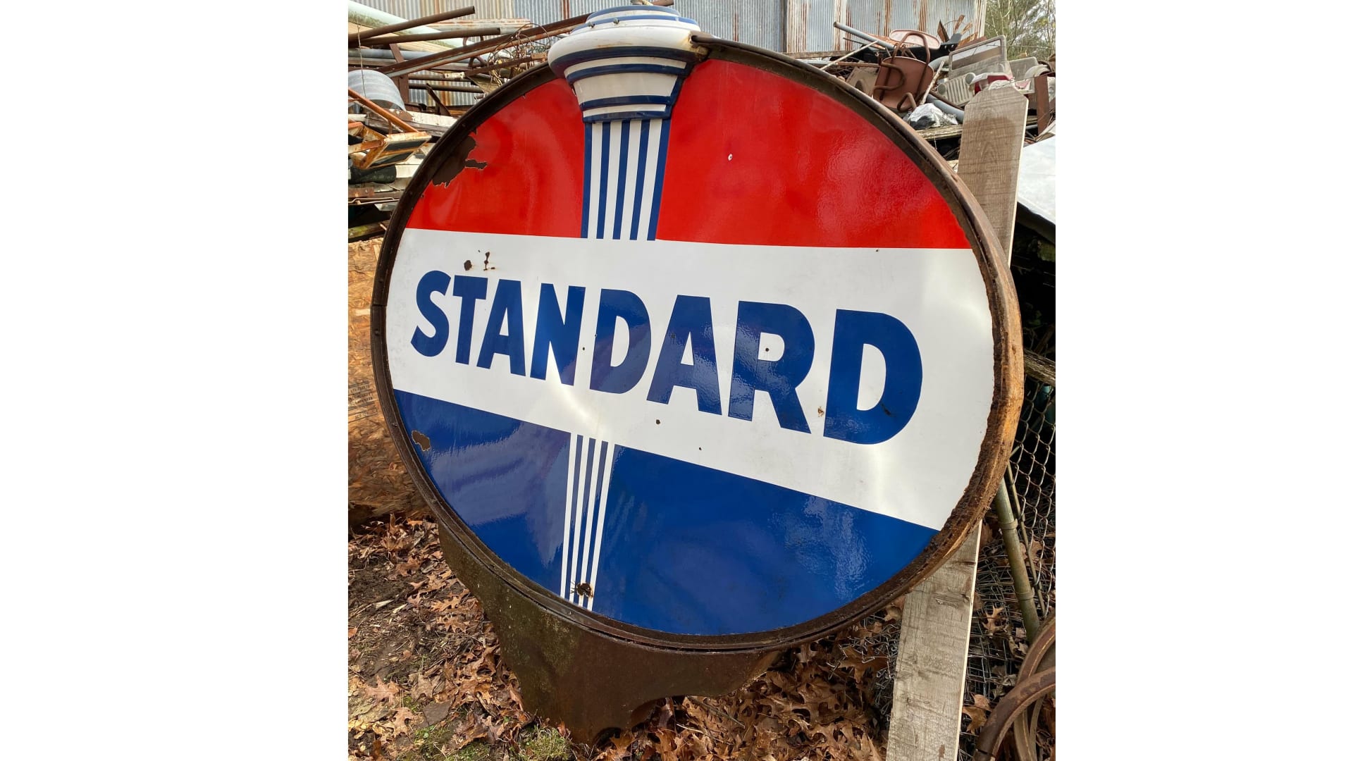 1940s Standard Oil Double-Sided Porcelain Sign at Indy 2023 as M91 ...