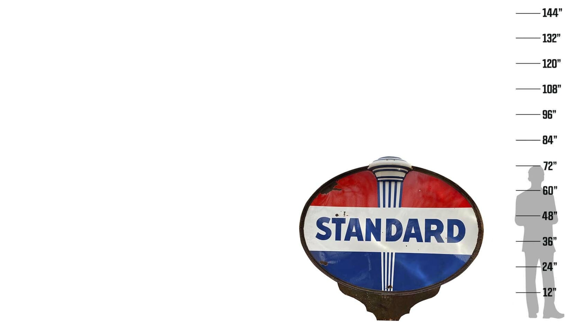 1940s Standard Oil Double-Sided Porcelain Sign at Indy 2023 as M91 ...