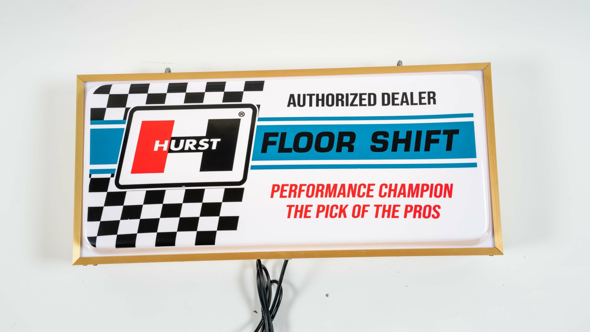 Hurst Floor Shift Double-Sided Plastic Light-up Sign at Indy 2023 ...