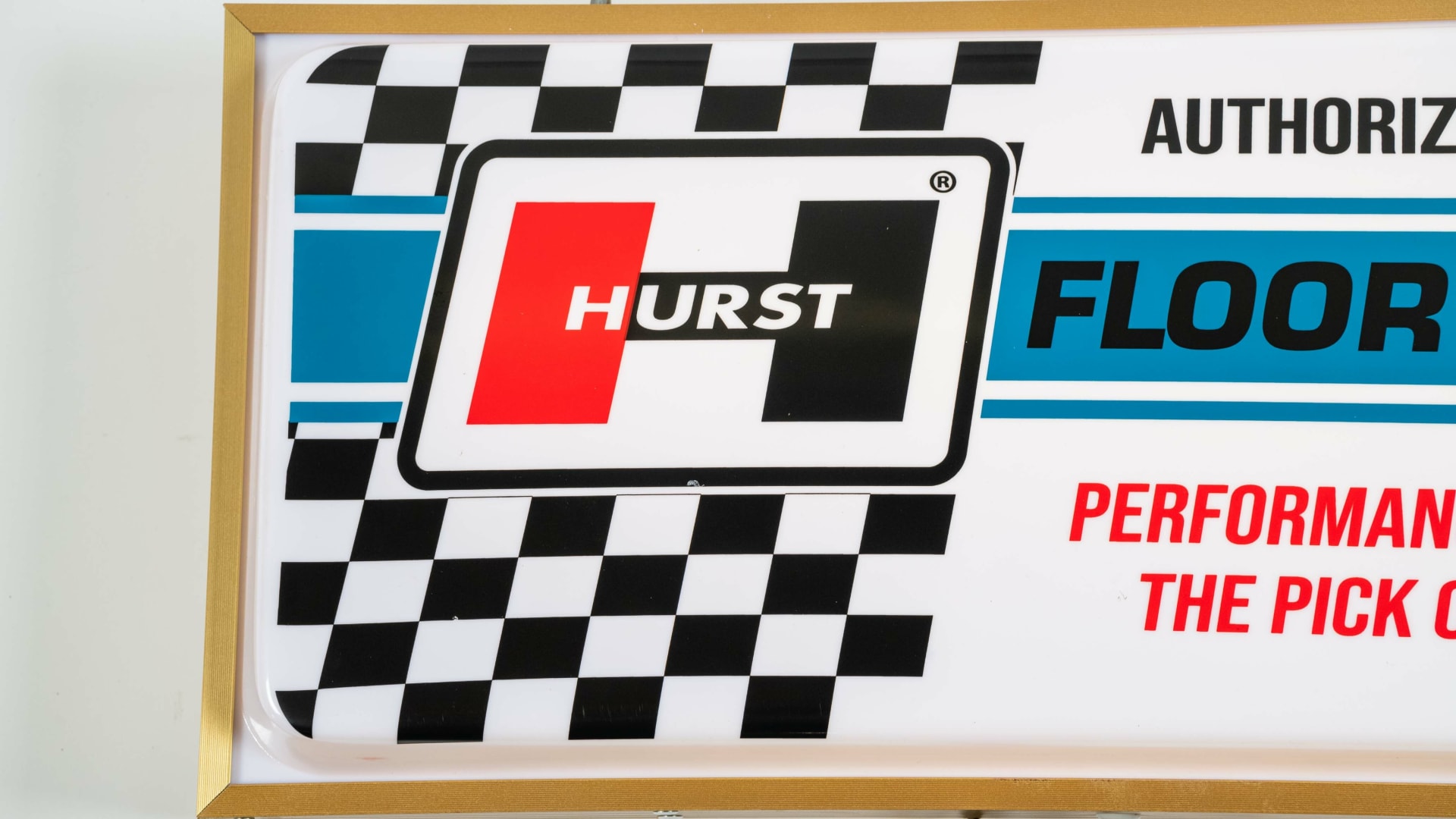 Hurst Floor Shift Double-Sided Plastic Light-up Sign at Indy 2023 ...