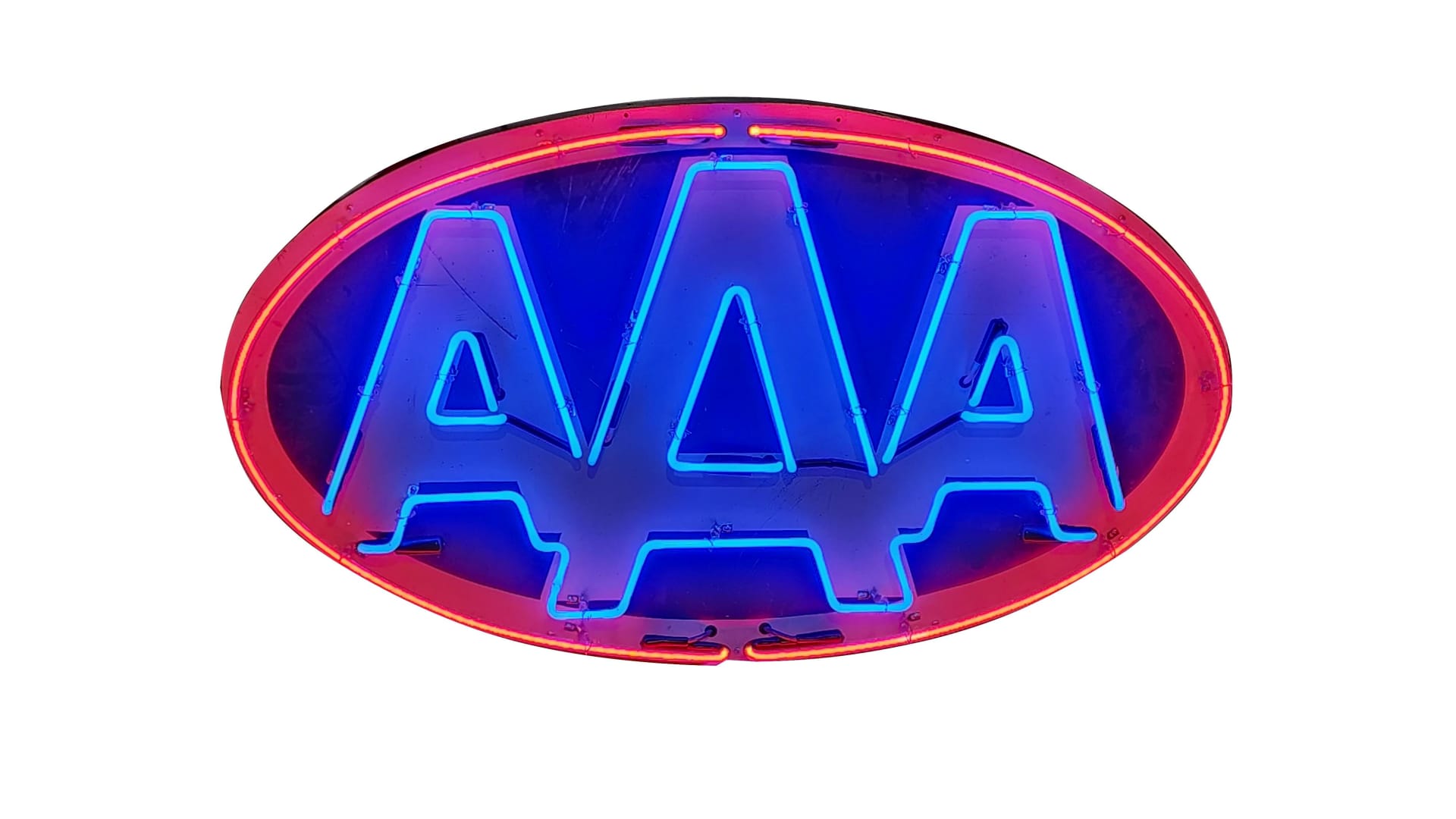 AAA Single-Sided Tin Neon Sign at Indy 2023 as M190 - Mecum Auctions