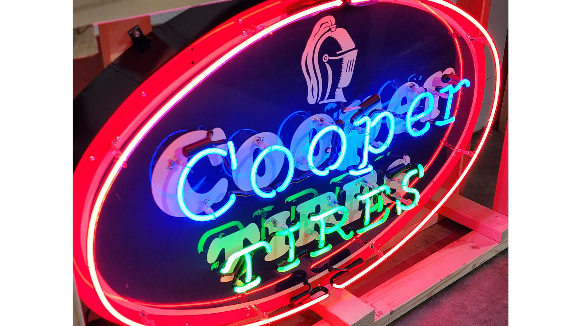 Cooper Tires Single-Sided Tin Neon Sign at Indy 2023 as M100 - Mecum ...