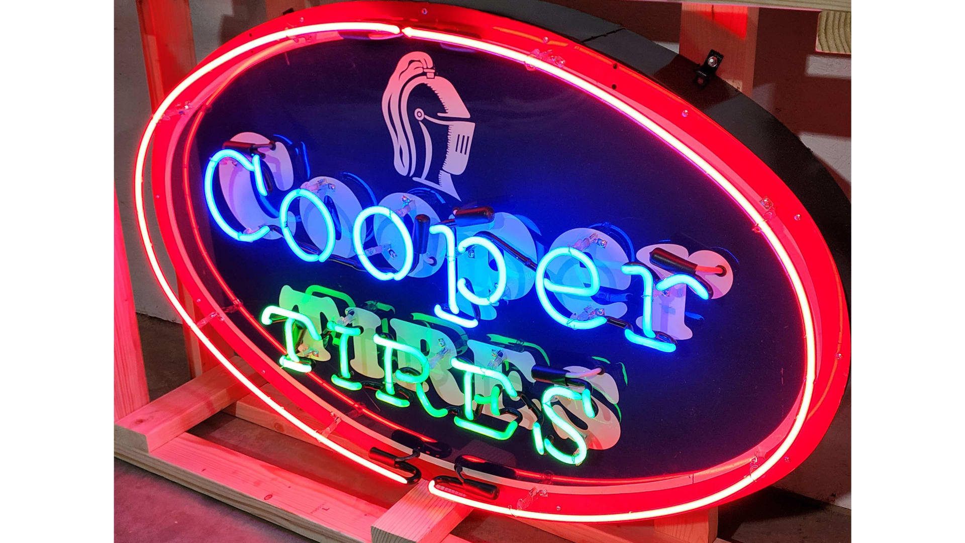 Cooper Tires Single-Sided Tin Neon Sign at Indy 2023 as M100 - Mecum ...