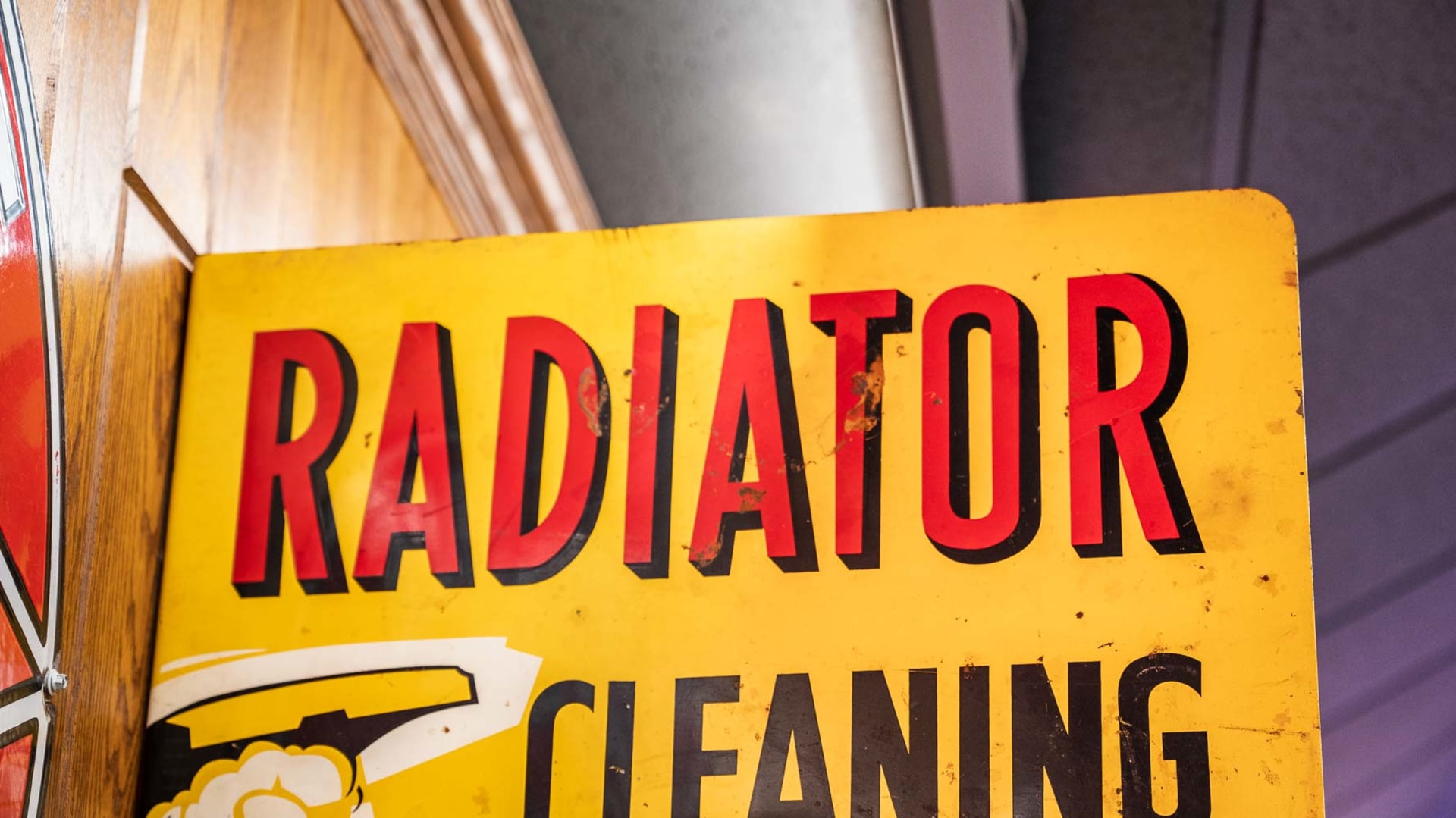 Inland Radiator Equipment Tin Flange Sign at The World’s Largest Road ...