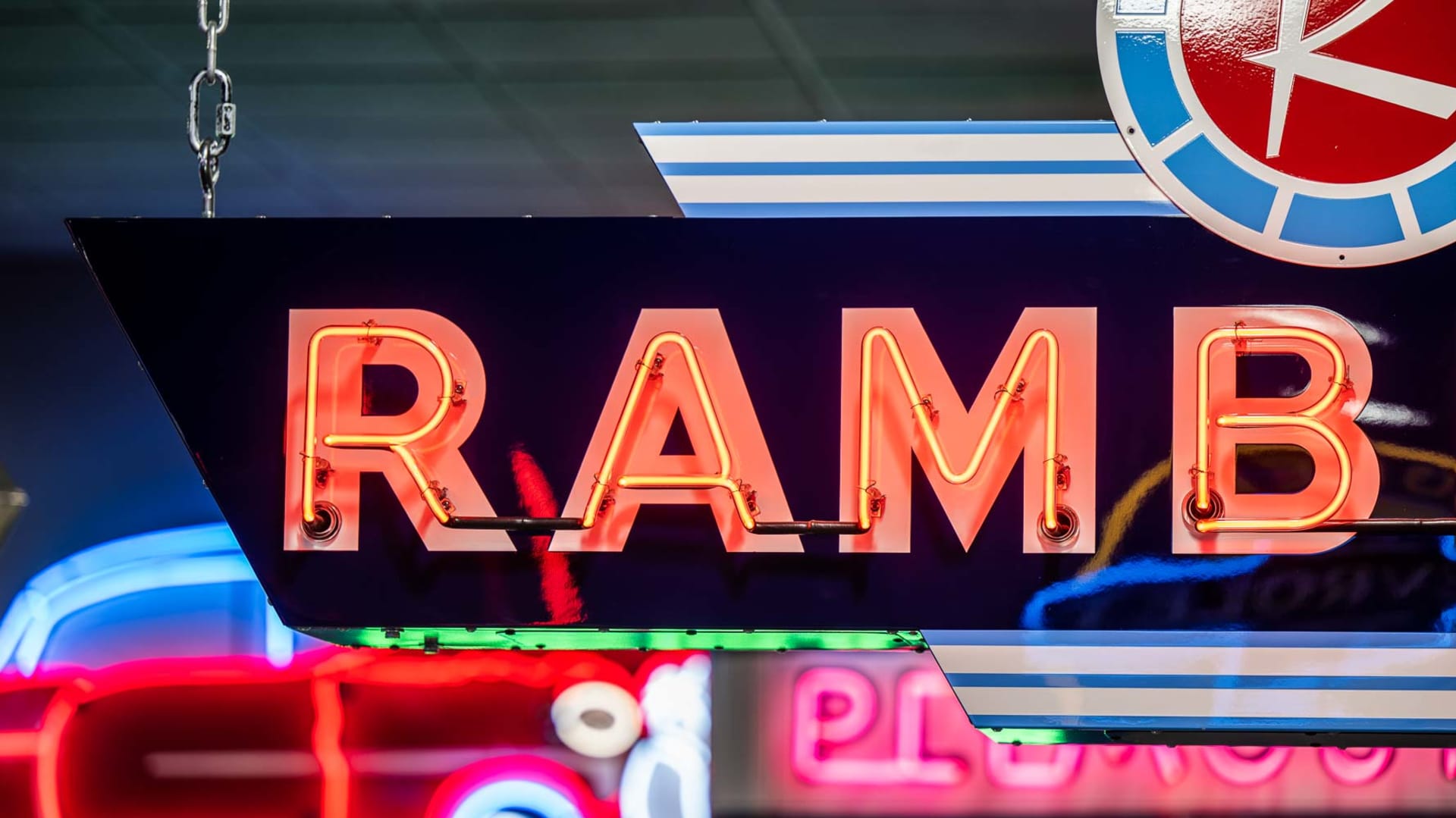 Rambler Double-Sided Neon Sign at The World’s Largest Road Art Auction ...