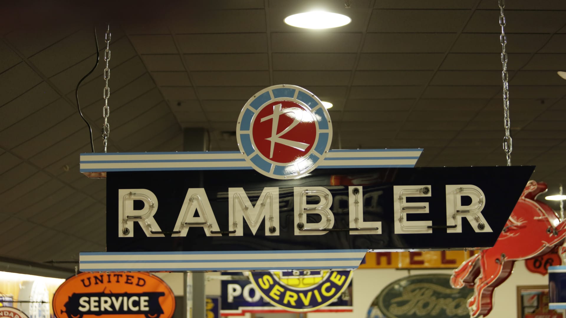 Rambler Double-Sided Neon Sign at The World’s Largest Road Art Auction ...