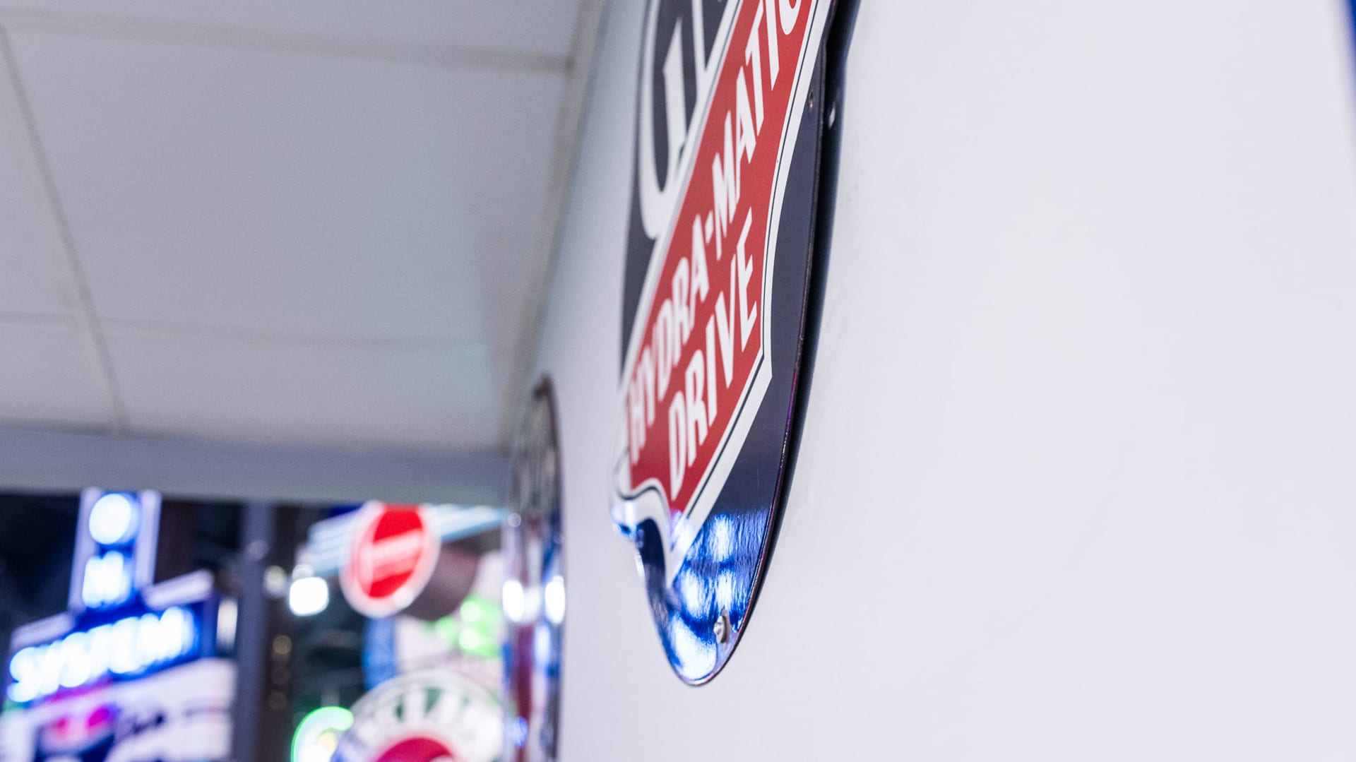 GM Hydra-Matic Drive Porcelain Sign at The World’s Largest Road Art ...