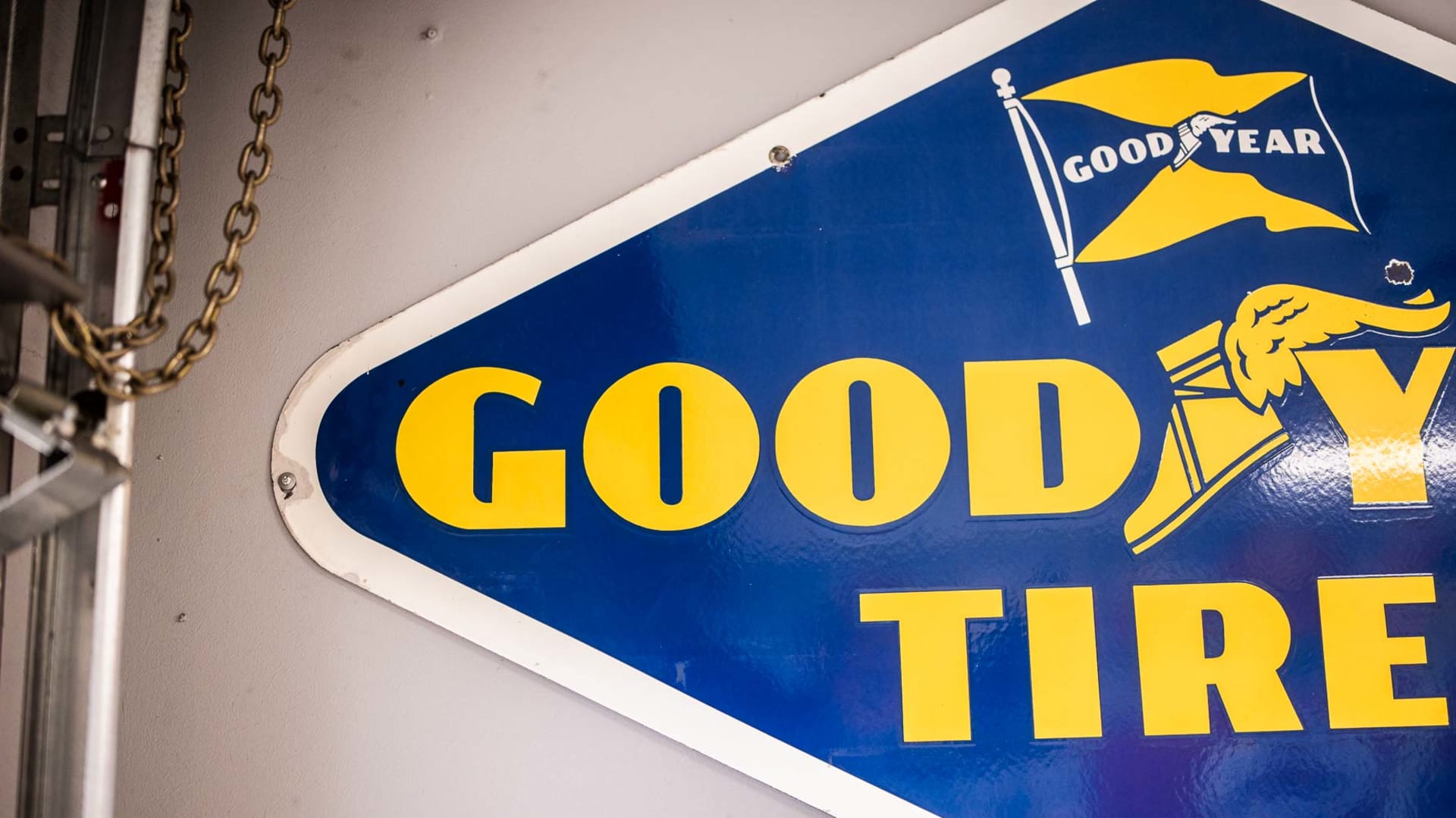 1953 Goodyear Tires Porcelain Sign at The World’s Largest Road Art ...