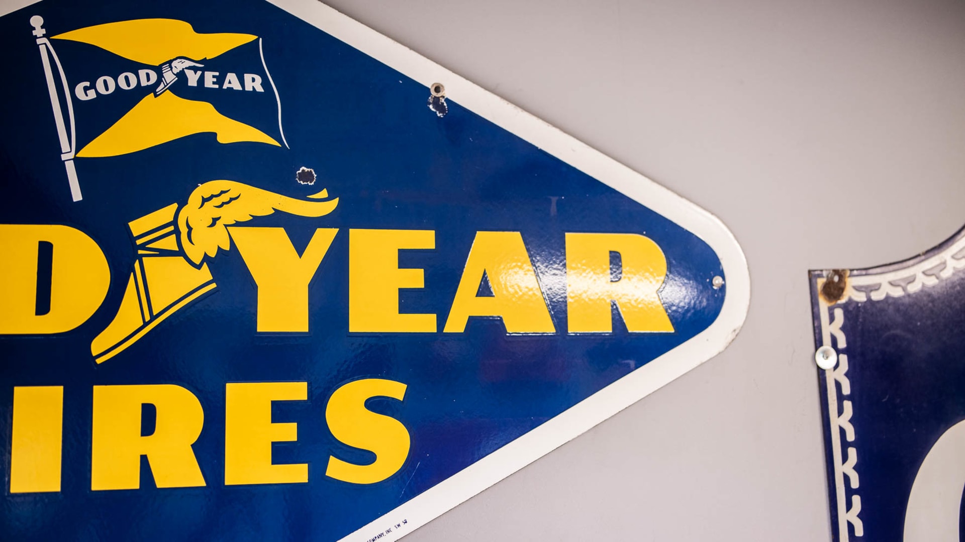 1953 Goodyear Tires Porcelain Sign at The World’s Largest Road Art ...