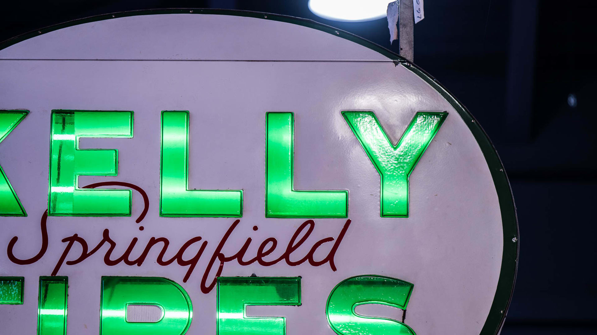 1940s Kelly Springfield Tires Double-Sided Porcelain Internally Lit ...