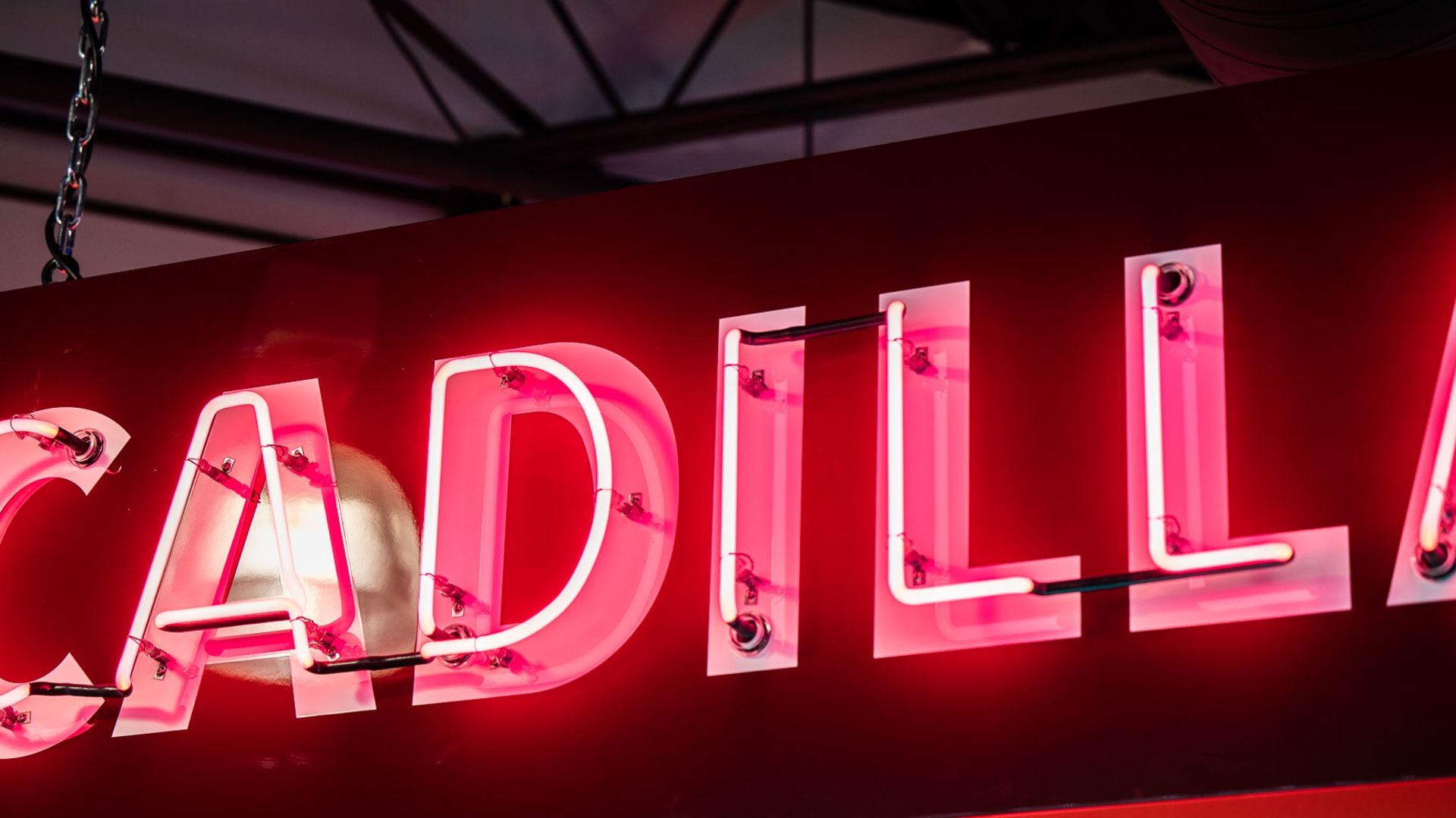 Cadillac Double-Sided Neon Sign at The World’s Largest Road Art Auction ...