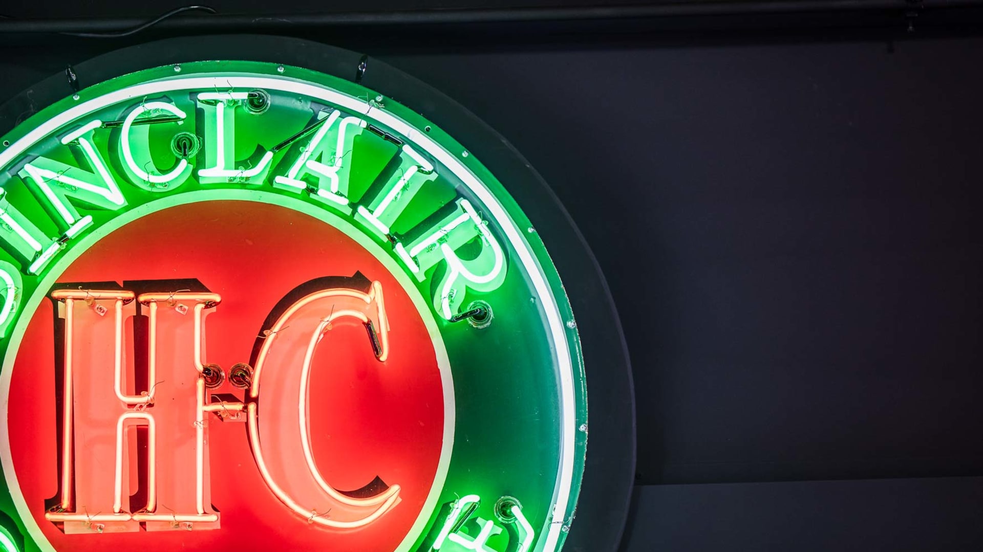 1920s-1930s Sinclair H-C Gasoline Single-Sided Porcelain Neon Sign at ...