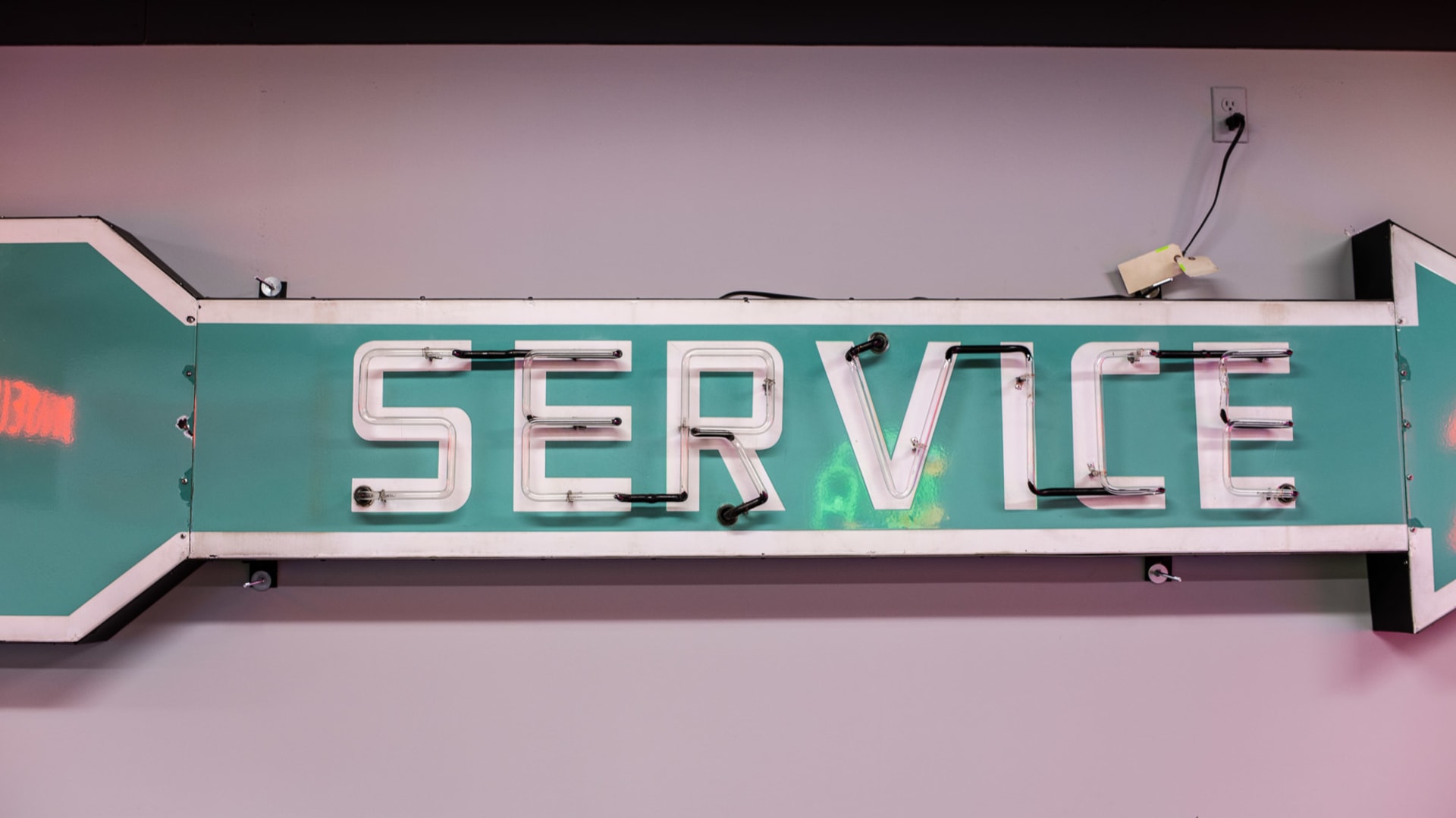 Service Arrow Single-Sided Porcelain Neon Sign at The World’s Largest ...