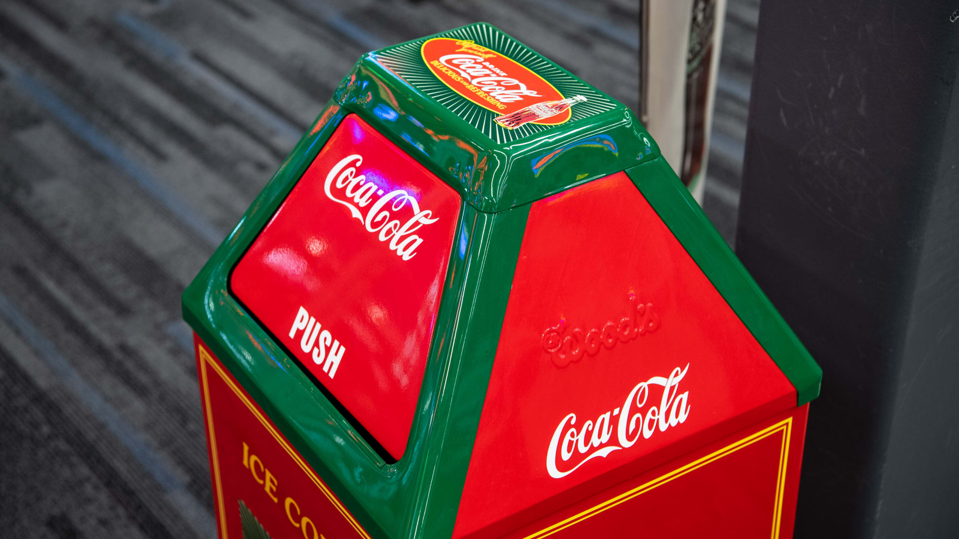 Coca-Cola Trash Can at The World’s Largest Road Art Auction 2023 as ...