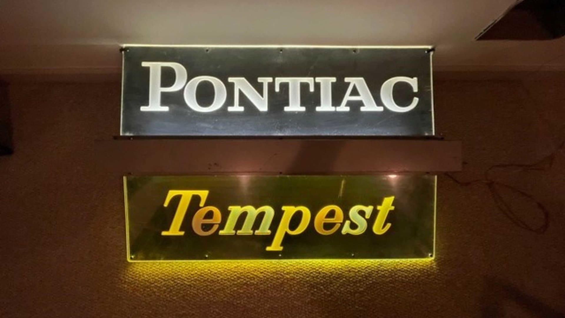 1960s Pontiac Tempest Single-Sided Lighted Sign at Indy 2023 as M412 ...
