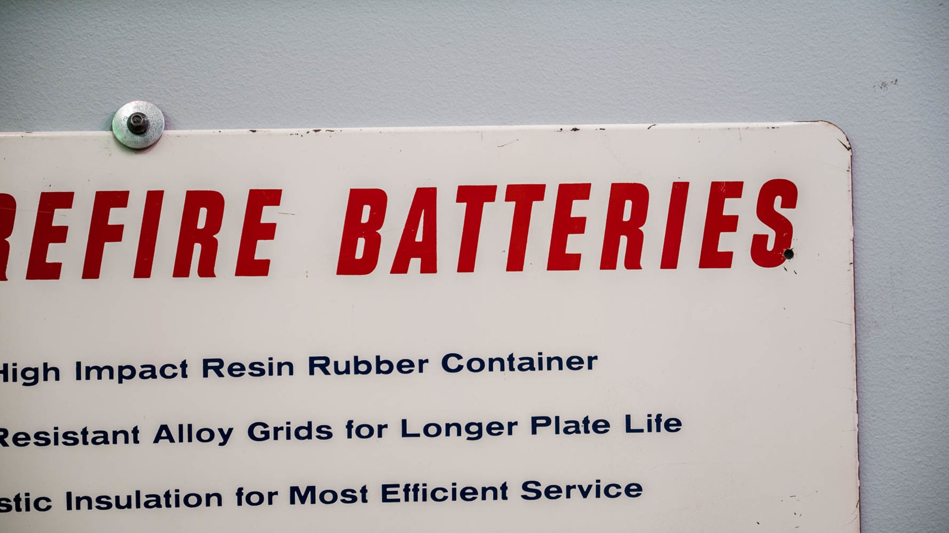 Douglas Surefire Batteries Single-Sided Tin Sign at The World’s Largest ...