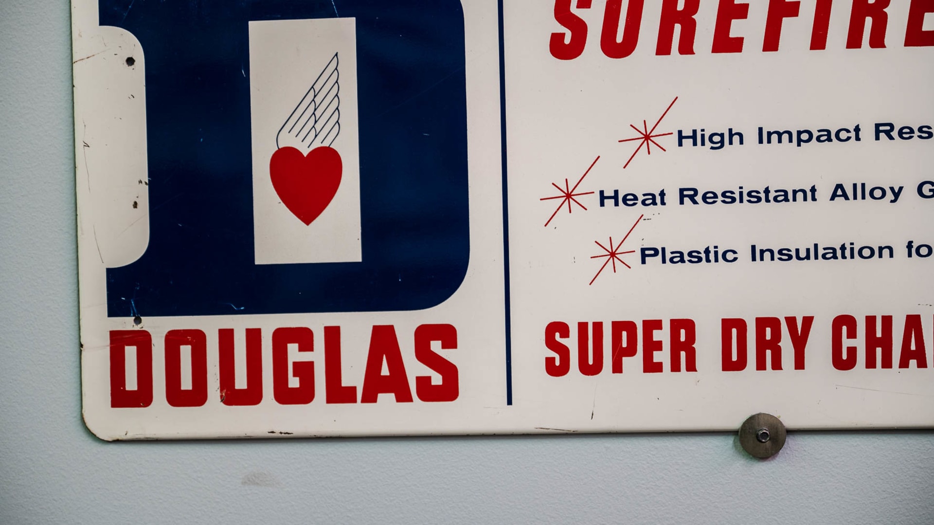 Douglas Surefire Batteries Single-Sided Tin Sign at The World’s Largest ...