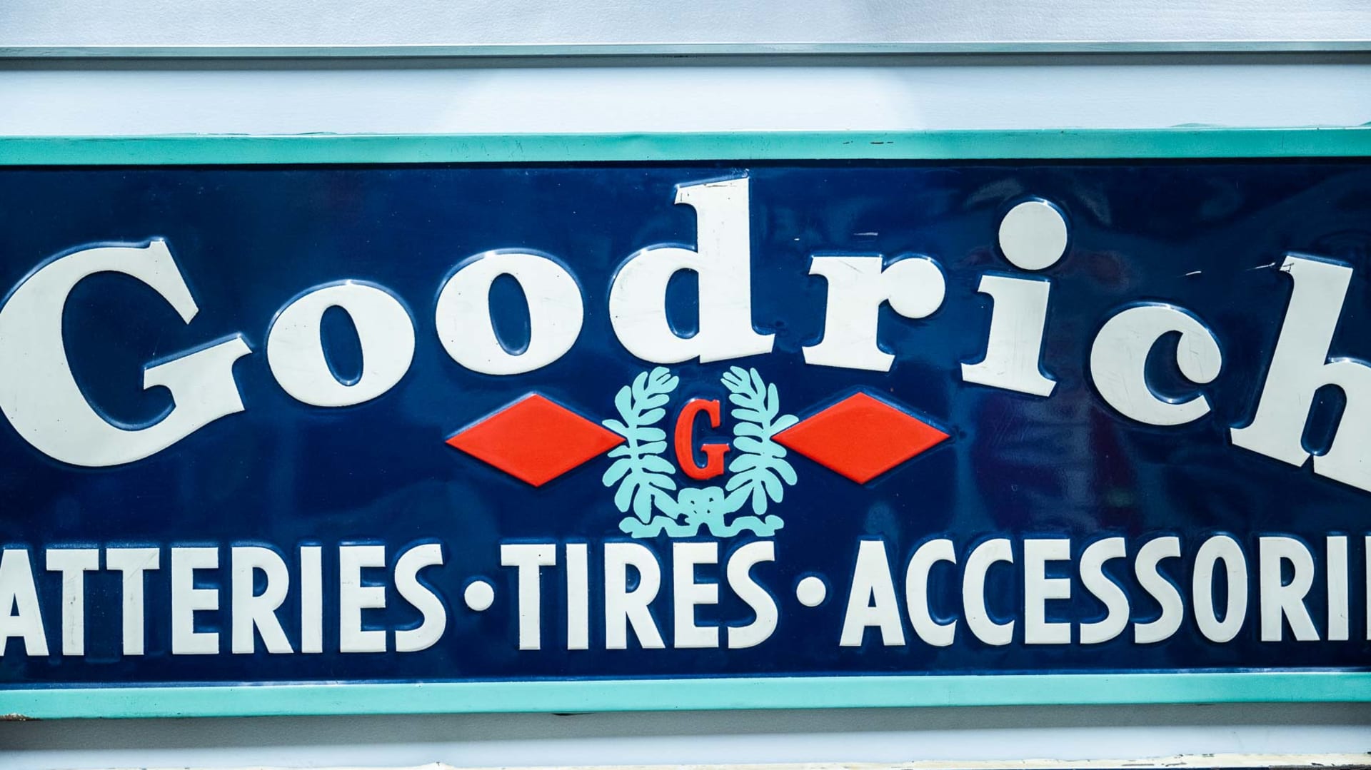 1937 Goodrich Single-Sided Embossed Tin Sign at The World’s Largest ...