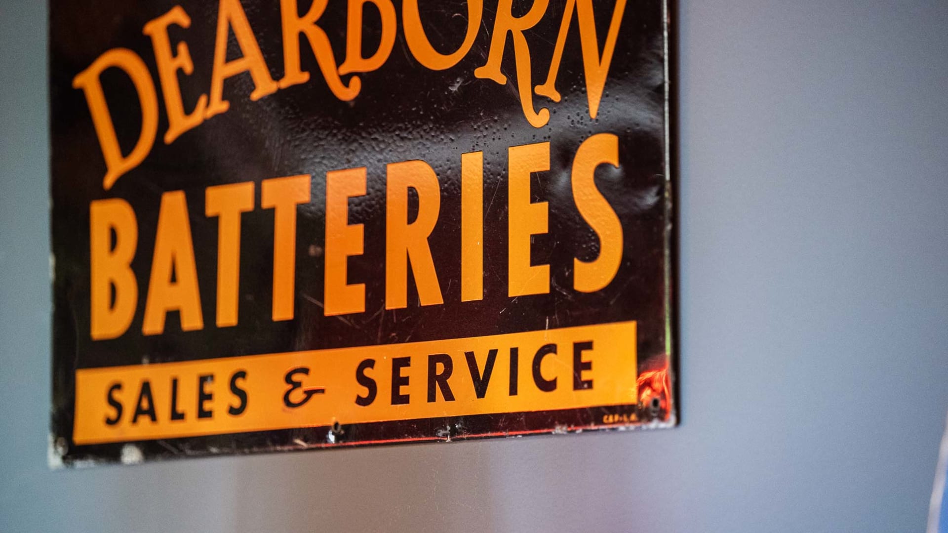 Dearborn Batteries Single-Sided Tin Sign at The World’s Largest Road ...