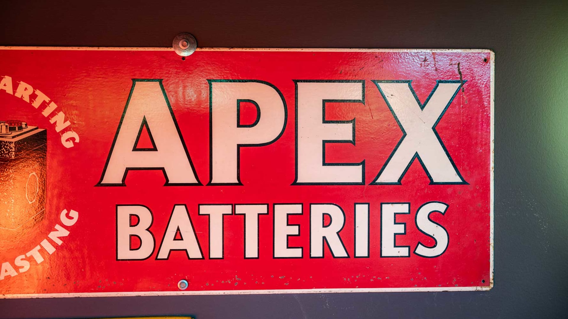 Apex Batteries Single-Sided Tin Sign at The World’s Largest Road Art ...