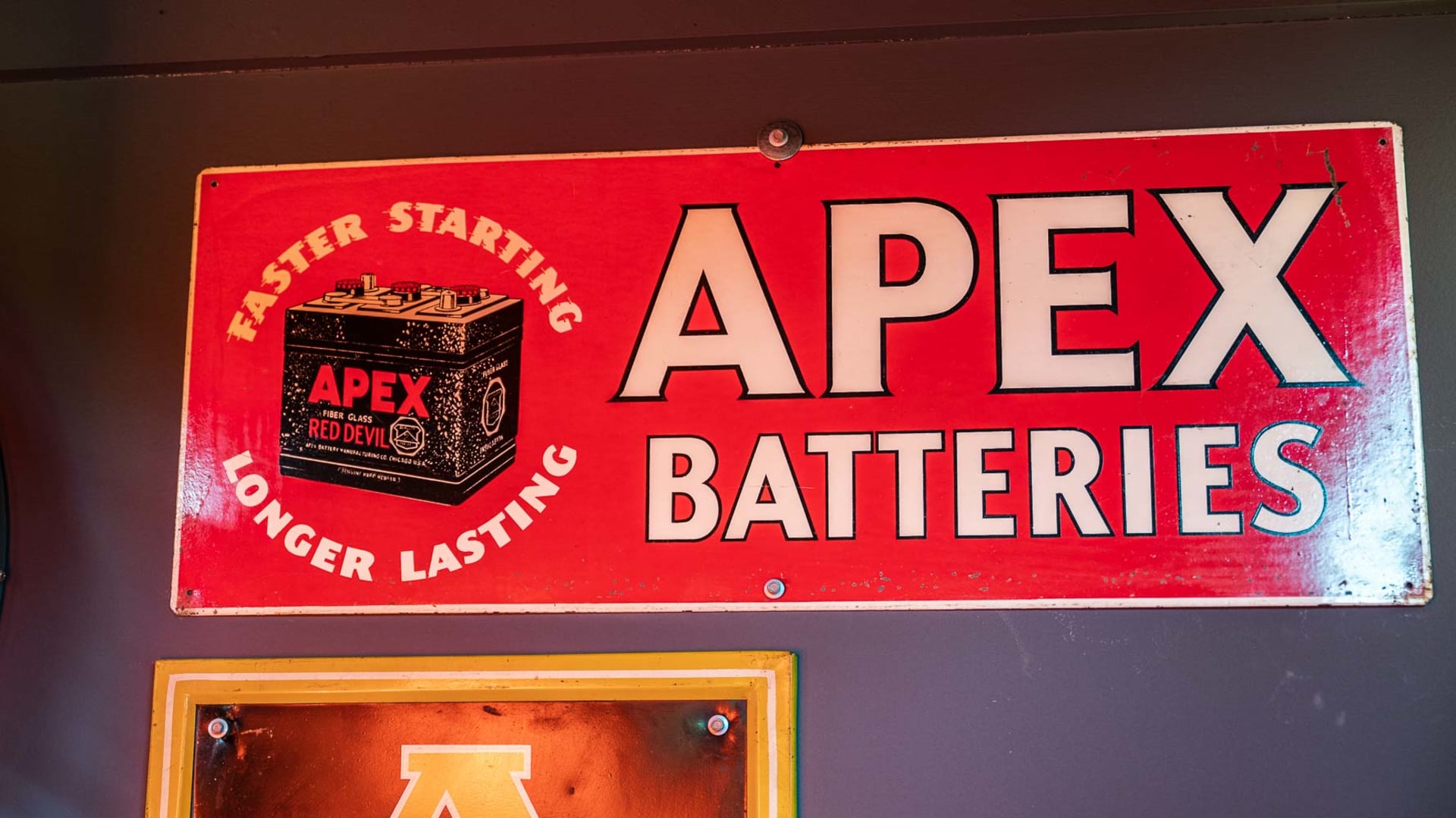 Apex Batteries Single-Sided Tin Sign at The World’s Largest Road Art ...
