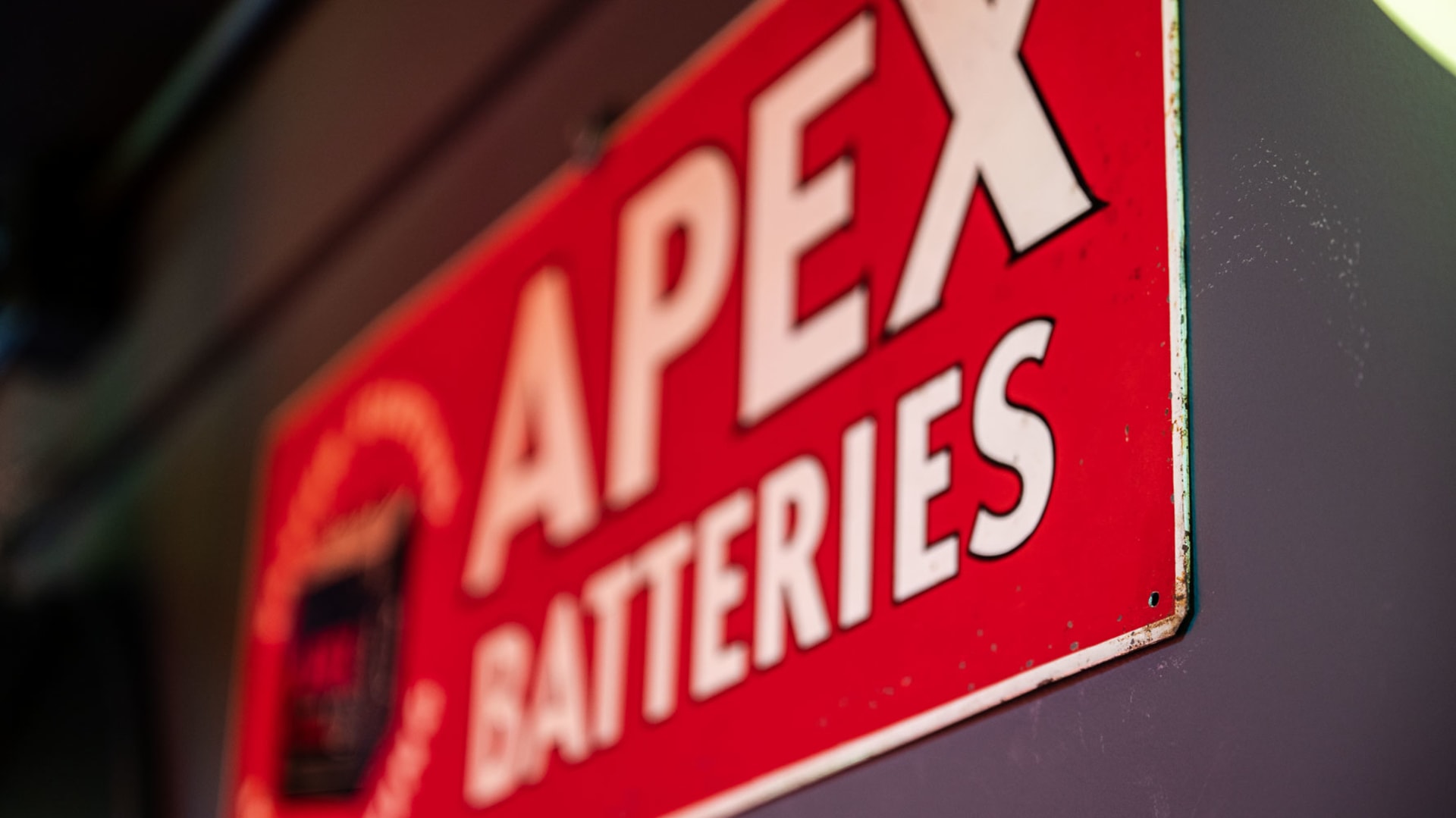Apex Batteries Single-Sided Tin Sign at The World’s Largest Road Art ...