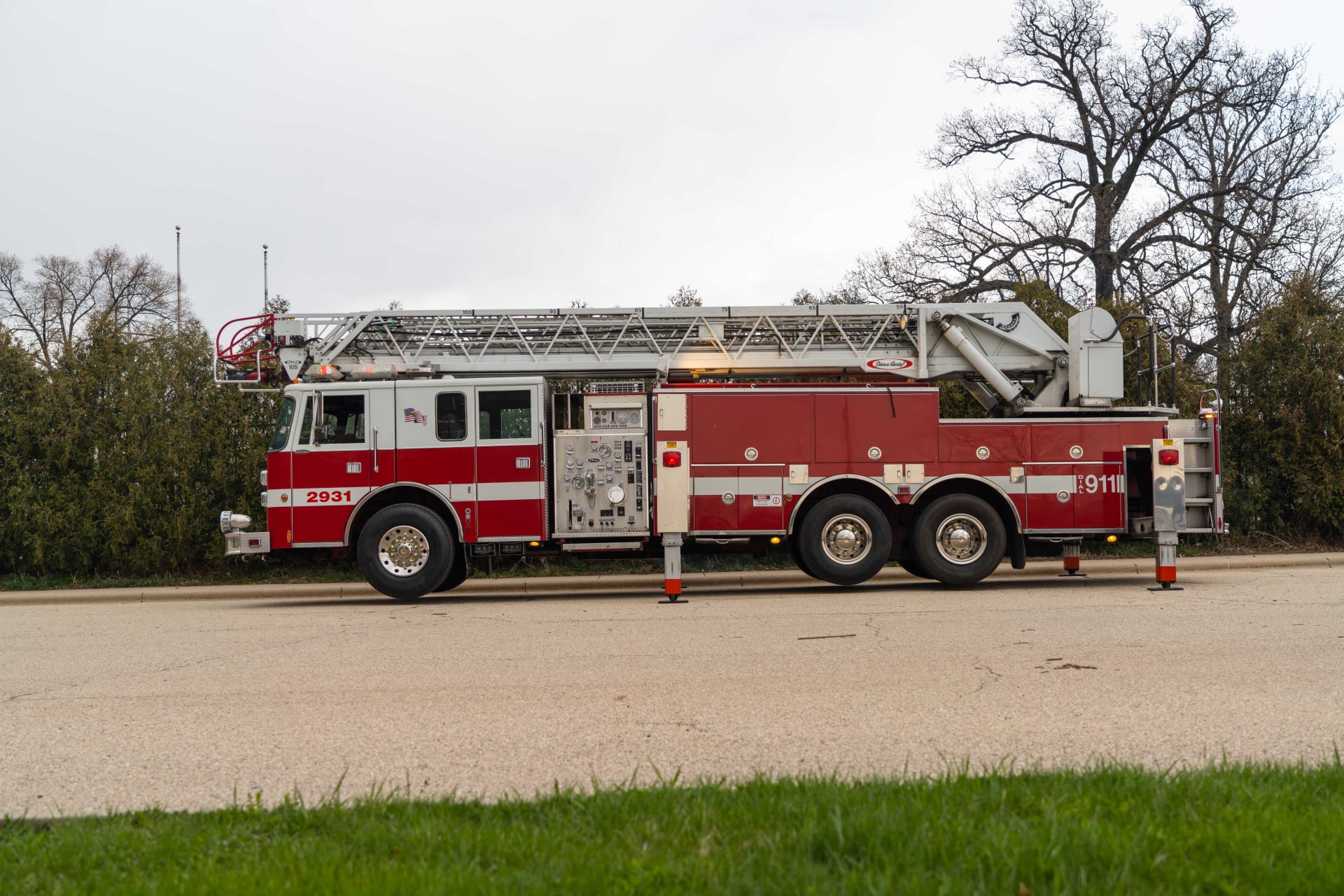 1995 Pierce Lance 105' Aerial Ladder Engine at Indy 2023 as W189 ...