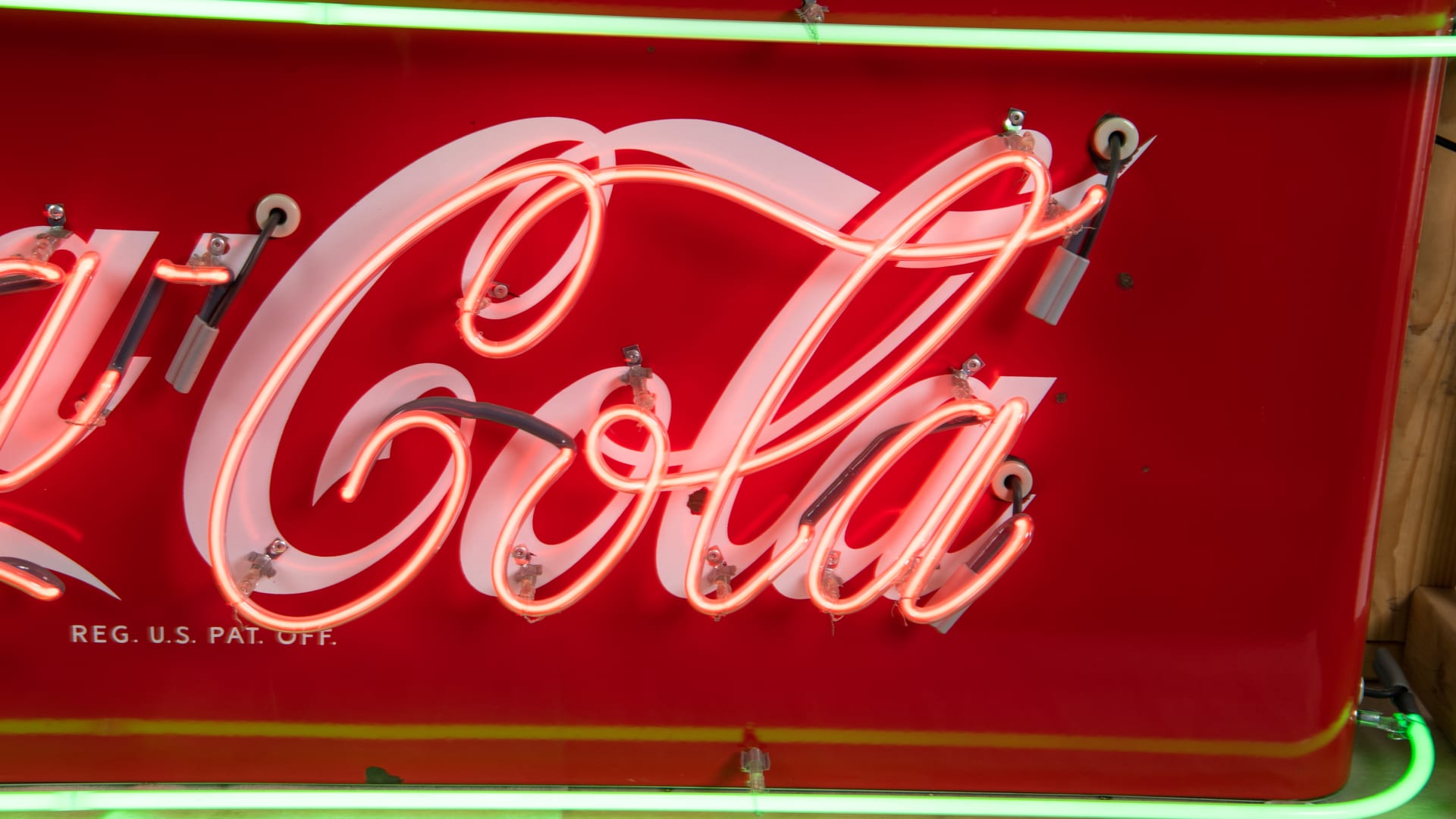 Coca-Cola Single-Sided Porcelain Neon Sign at Indy 2023 as M271.1 ...