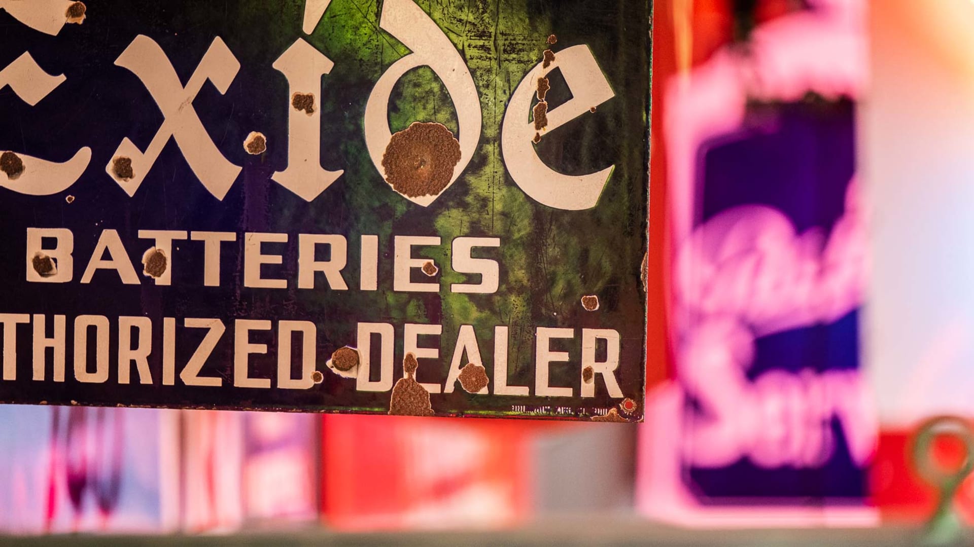 Exide Batteries Double-Sided Porcelain Sign at The World’s Largest Road ...