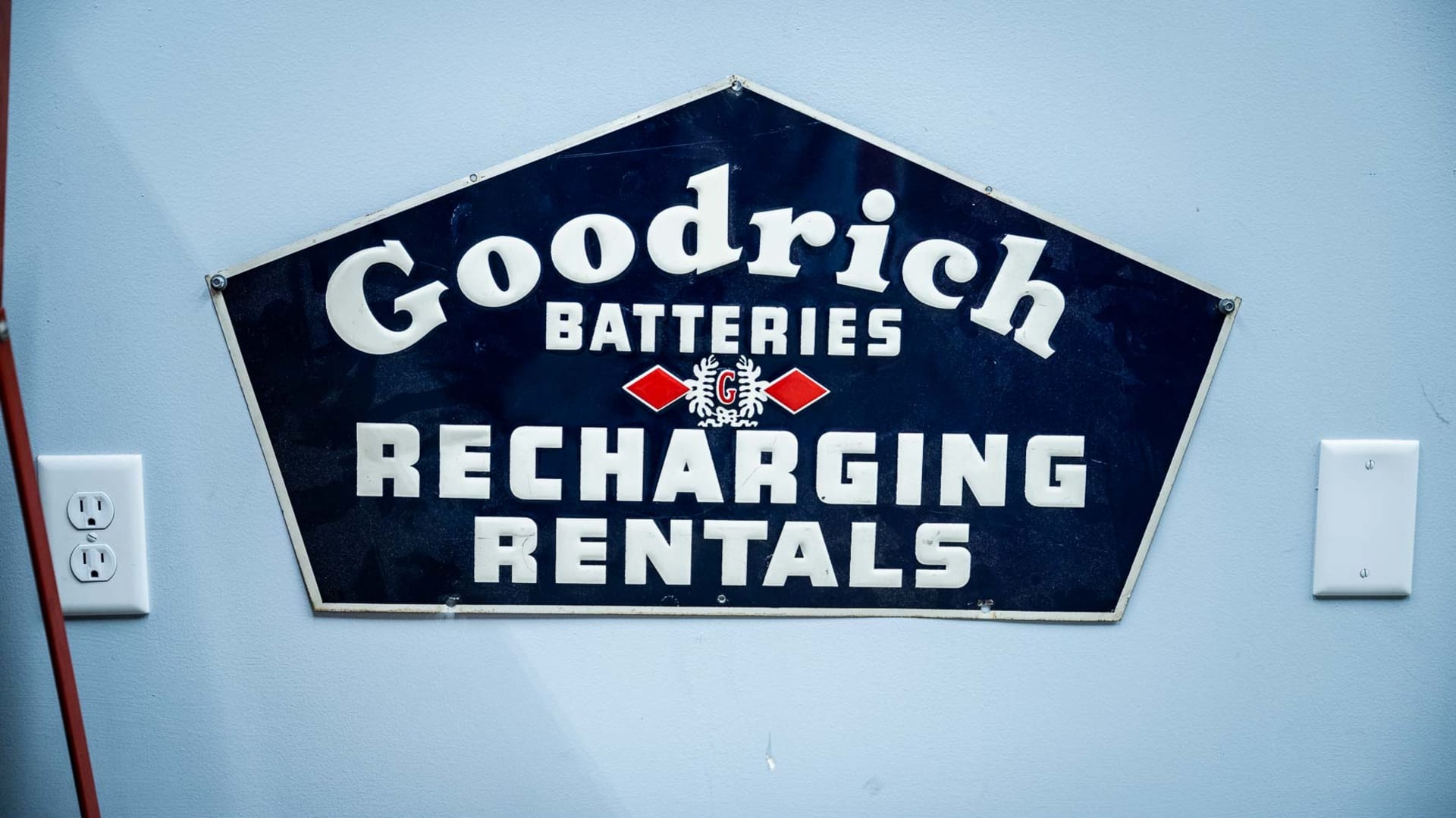 Goodrich Batteries Single-Sided Embossed Tin Sign at The World’s ...