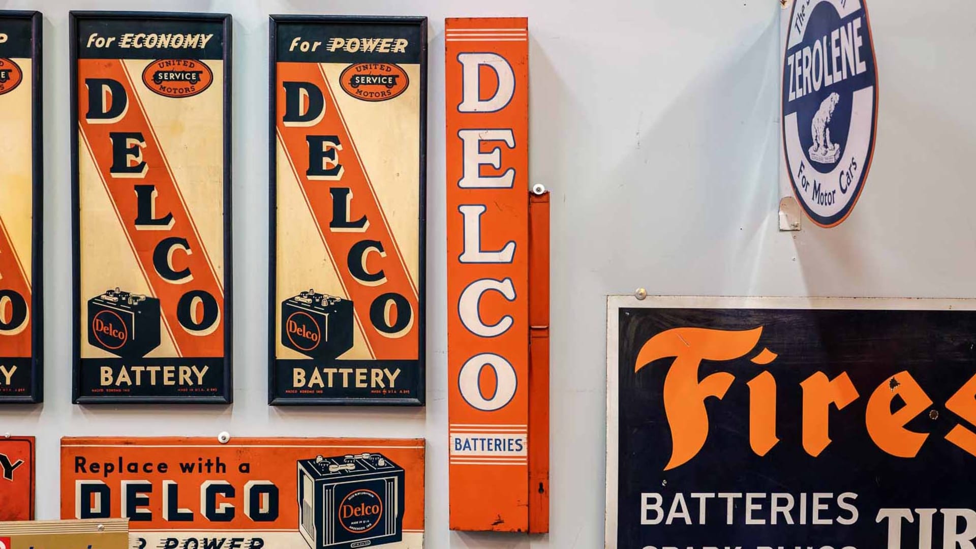Delco Batteries Single-Sided Tin Sign at The World’s Largest Road Art ...